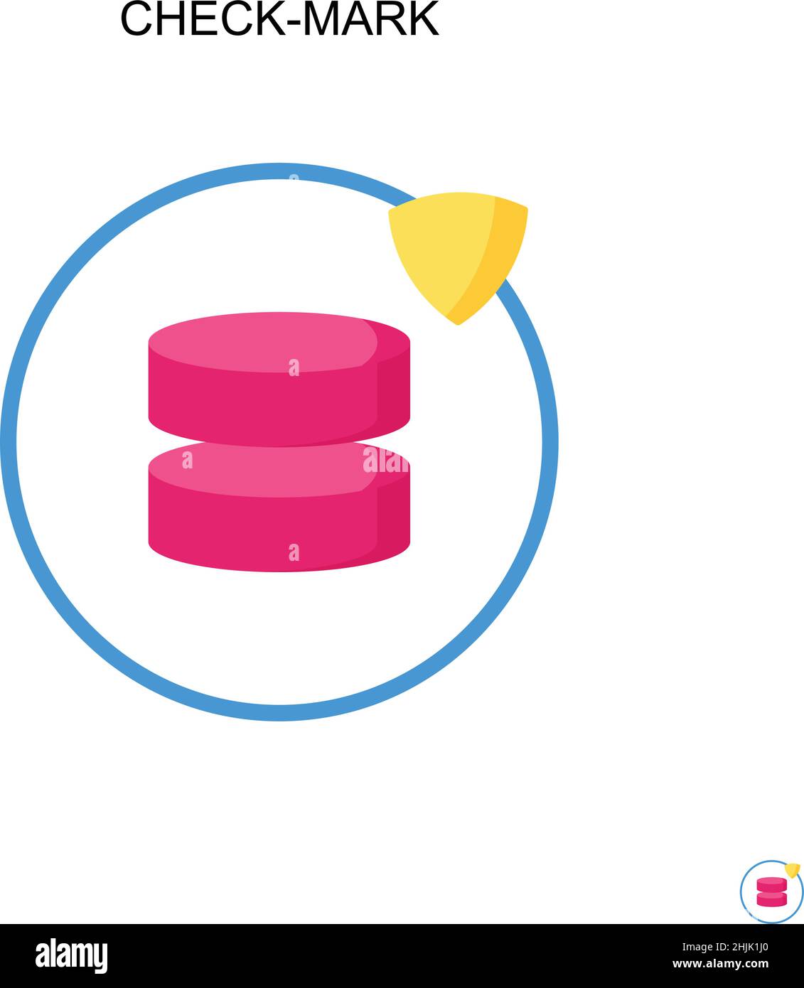 Check-mark Simple vector icon. Illustration symbol design template for ...