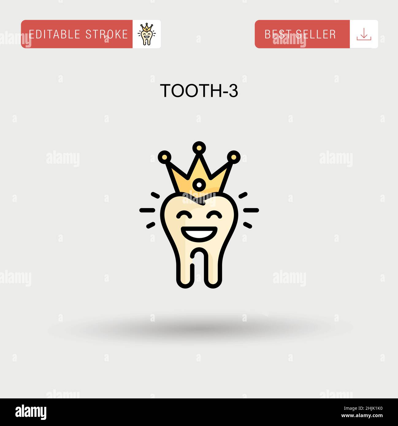 Tooth-3 Simple vector icon Stock Vector Image & Art - Alamy
