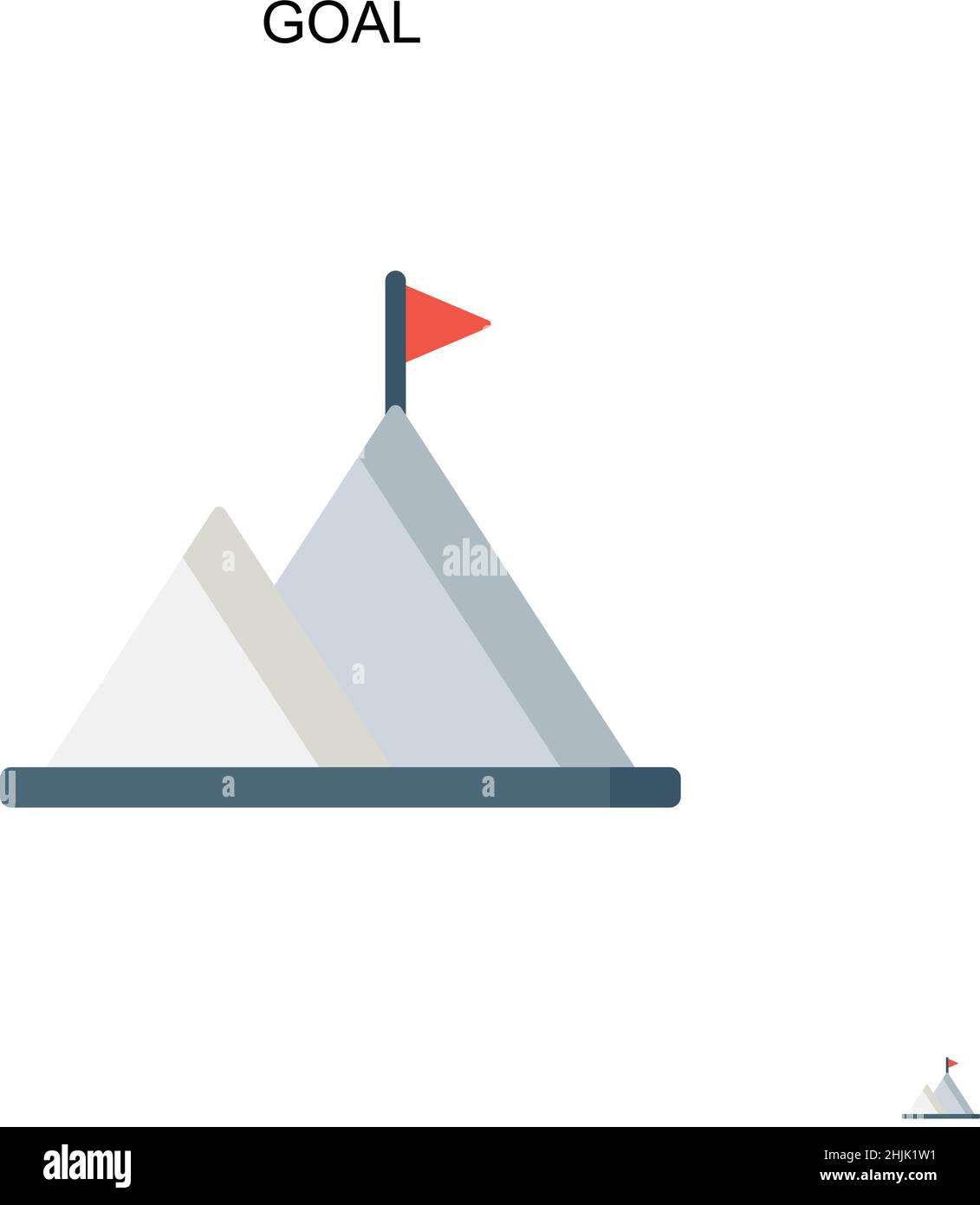 Goal Simple vector icon. Illustration symbol design template for web ...