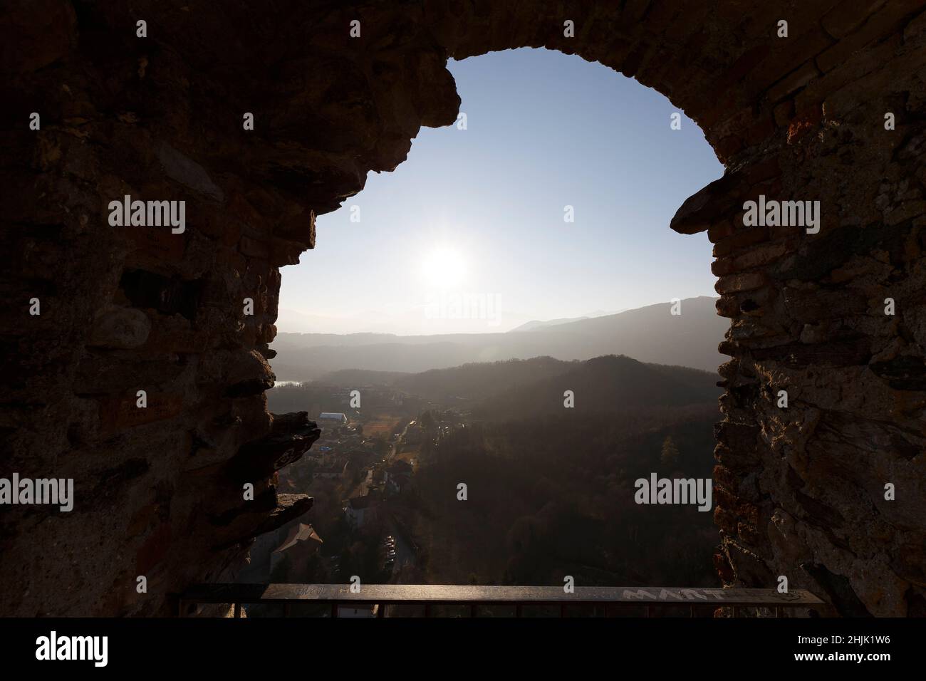 Sacra di San Michele, ancient monastery in Northern Italy Stock Photo ...