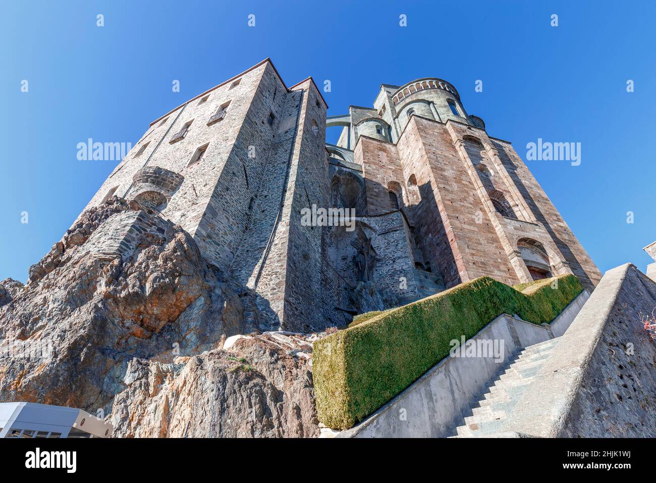Sacra di San Michele, ancient monastery in Northern Italy Stock Photo ...