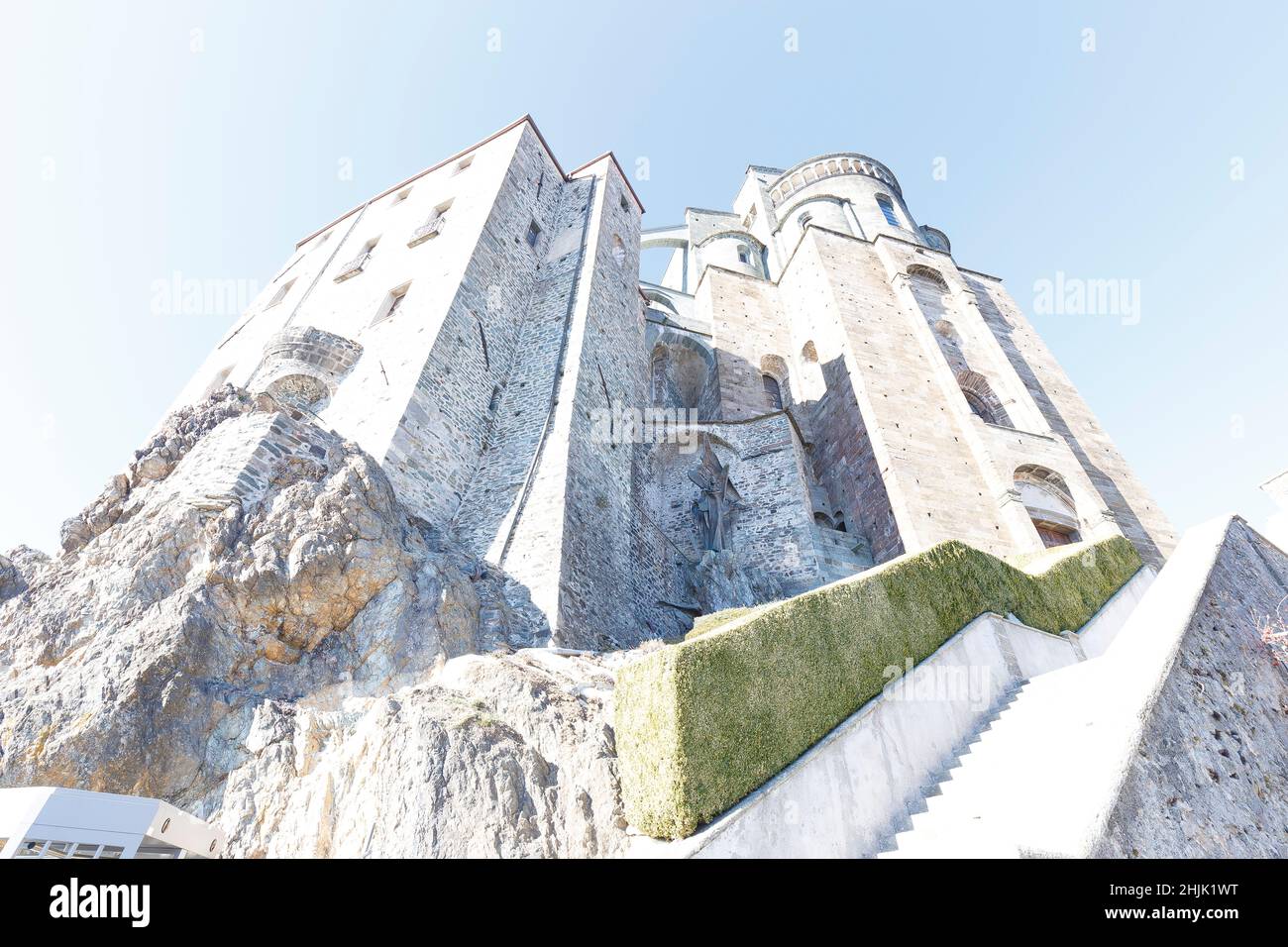 Sacra di San Michele, ancient monastery in Northern Italy Stock Photo ...
