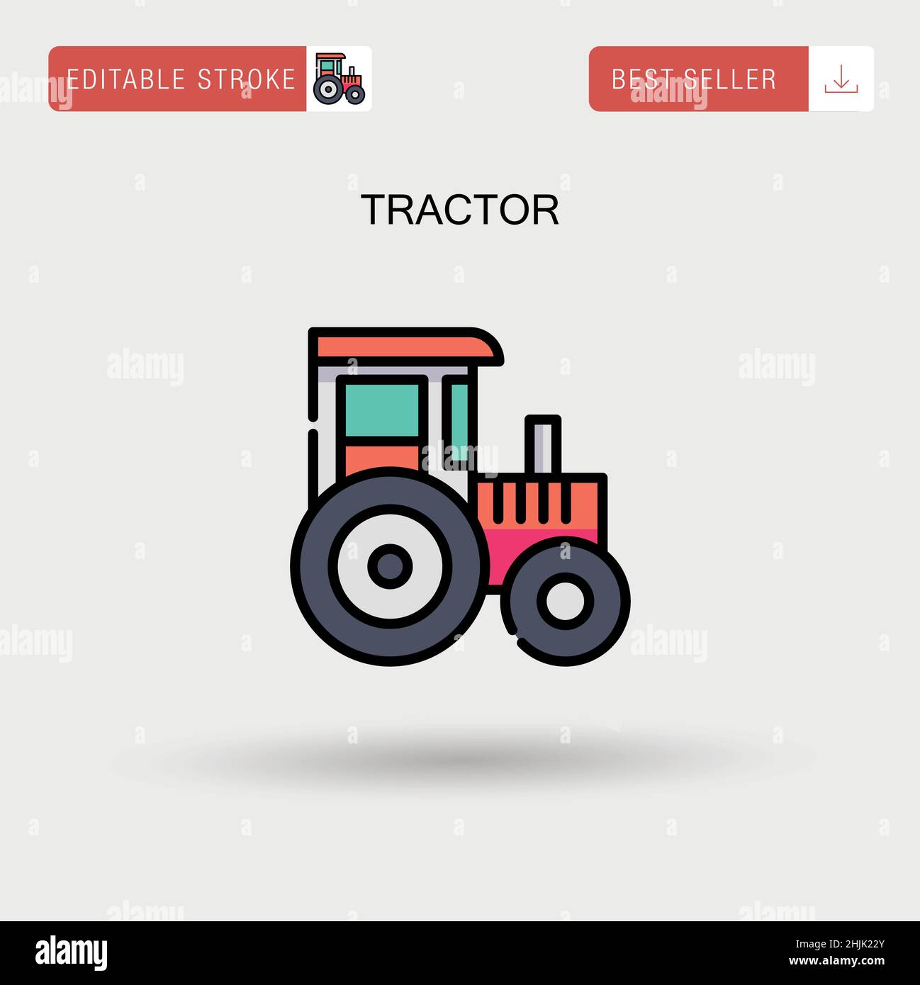 Tractor Simple vector icon Stock Vector Image & Art - Alamy