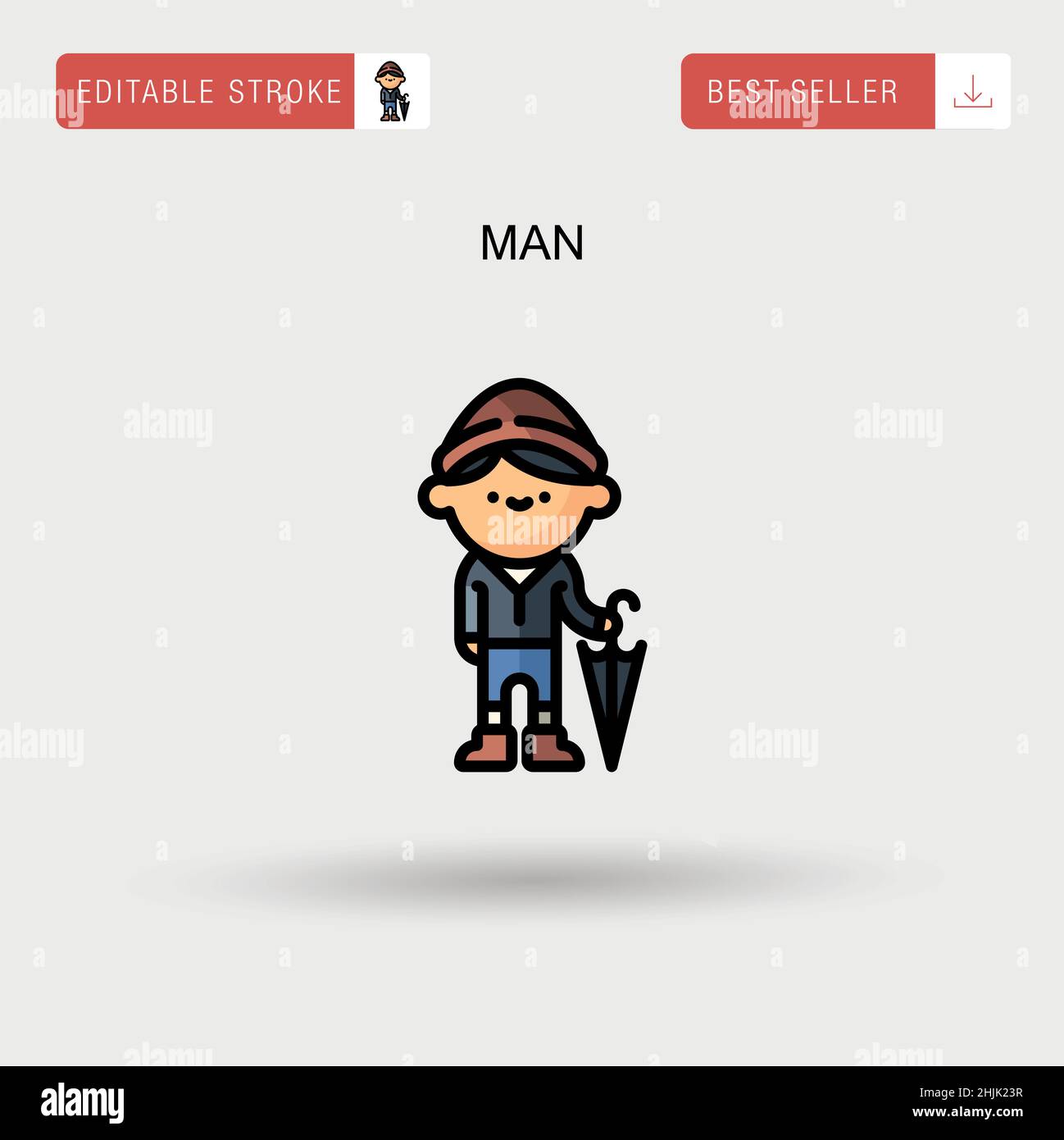 Man Simple vector icon Stock Vector Image & Art - Alamy