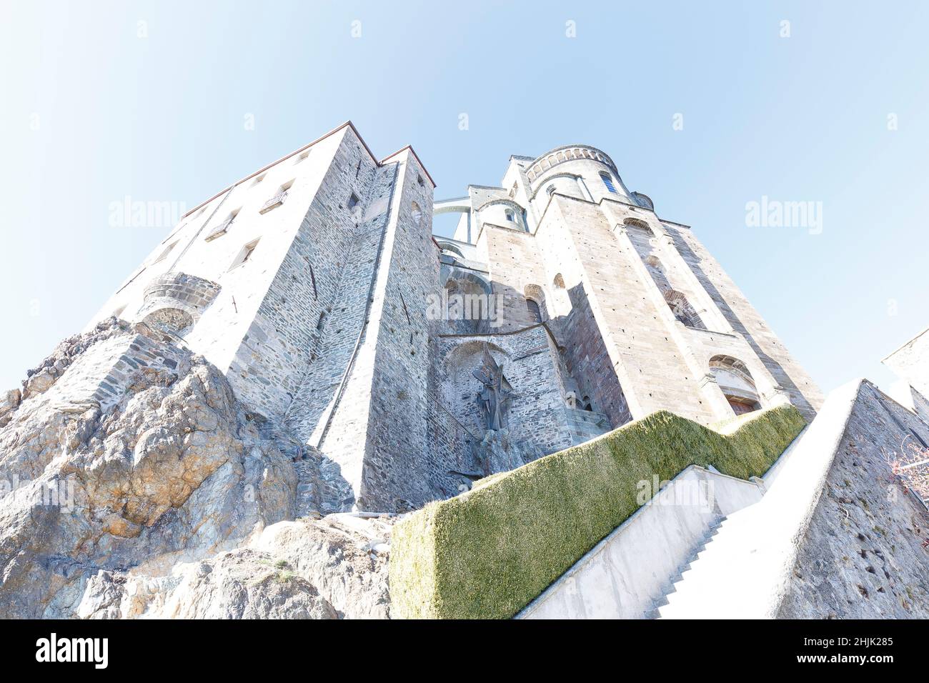 Sacra di San Michele, ancient monastery in Northern Italy Stock Photo ...