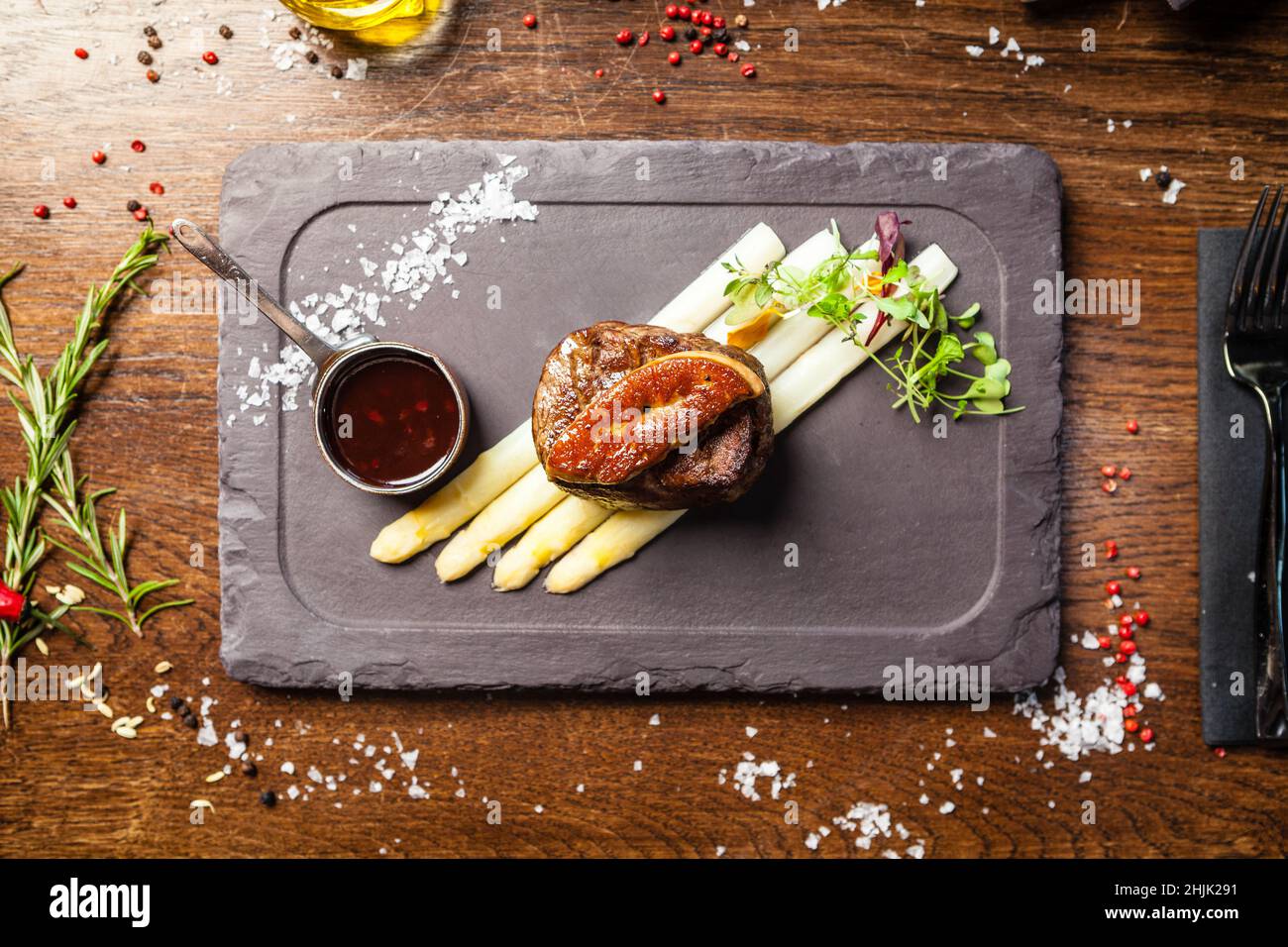 Tournedos Rossini. Foie gras, Black Angus beef tenderloin, white ...