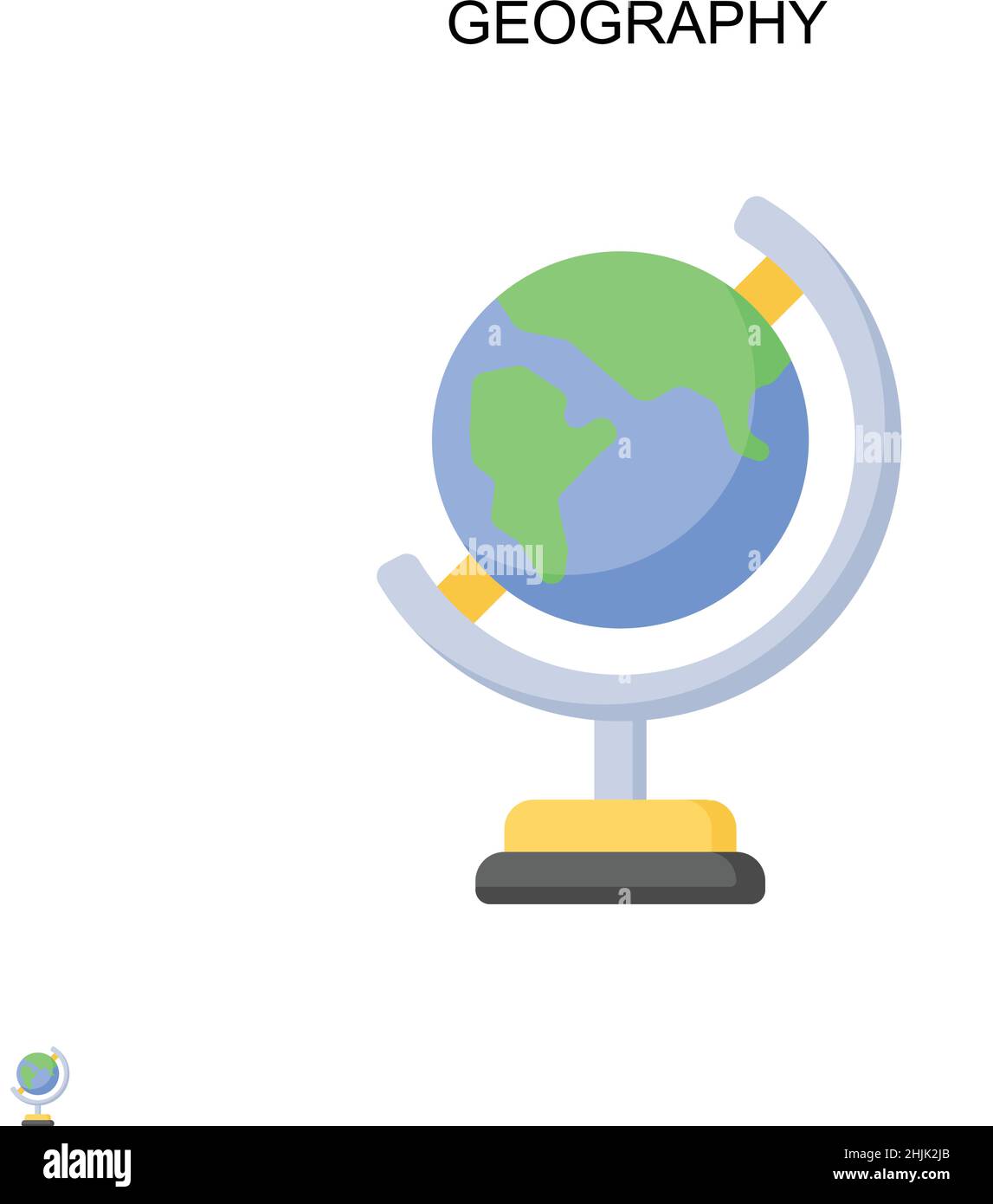 Geography Simple vector icon. Illustration symbol design template for ...