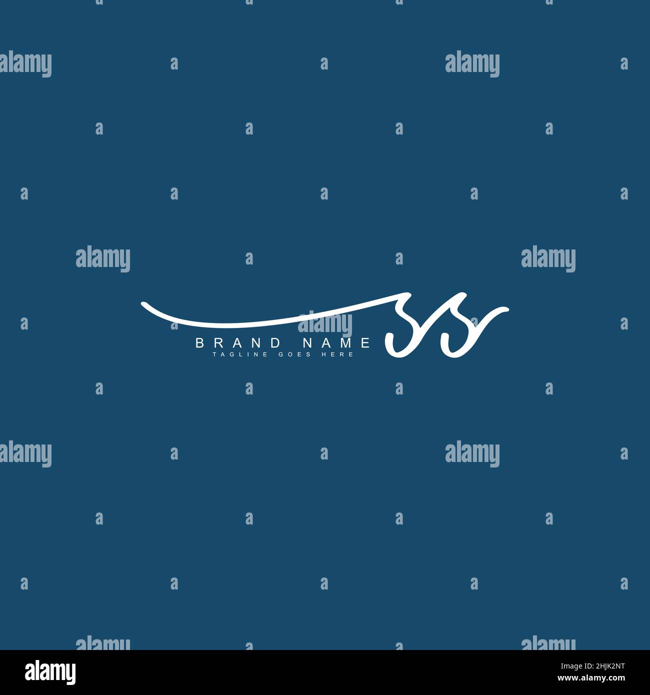 Initial Letter SS Logo - Hand Drawn Signature Logo - Simple Vector Logo ...