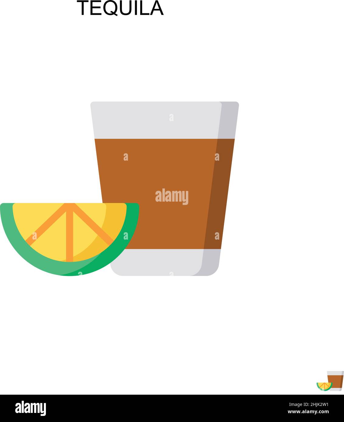 Tequila Simple vector icon. Illustration symbol design template for web ...