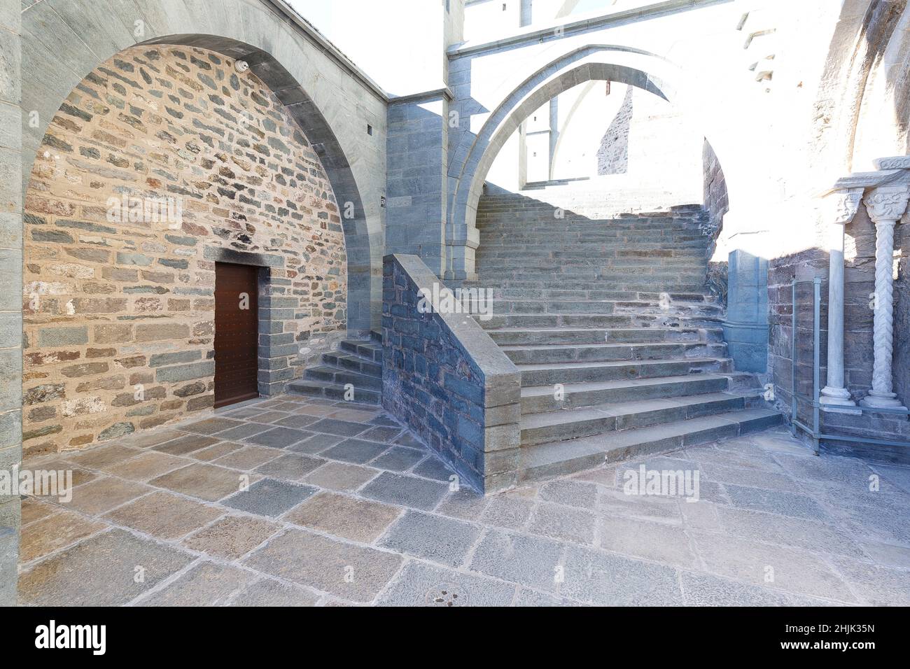 Sacra di San Michele, ancient monastery in Northern Italy Stock Photo ...