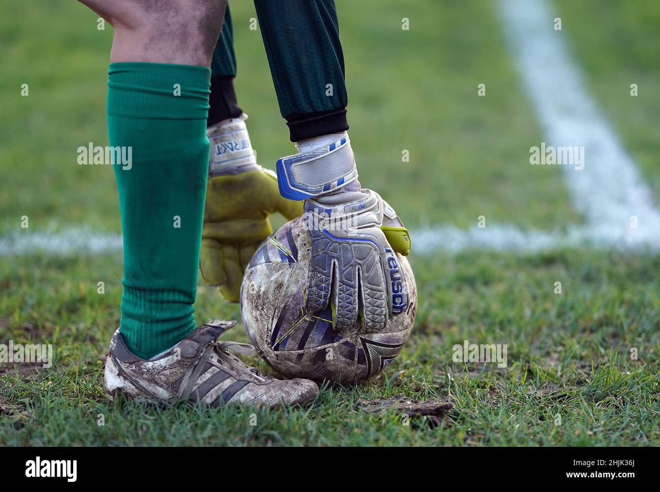 Mud soccer goalkeeper hi-res stock photography and images - Alamy