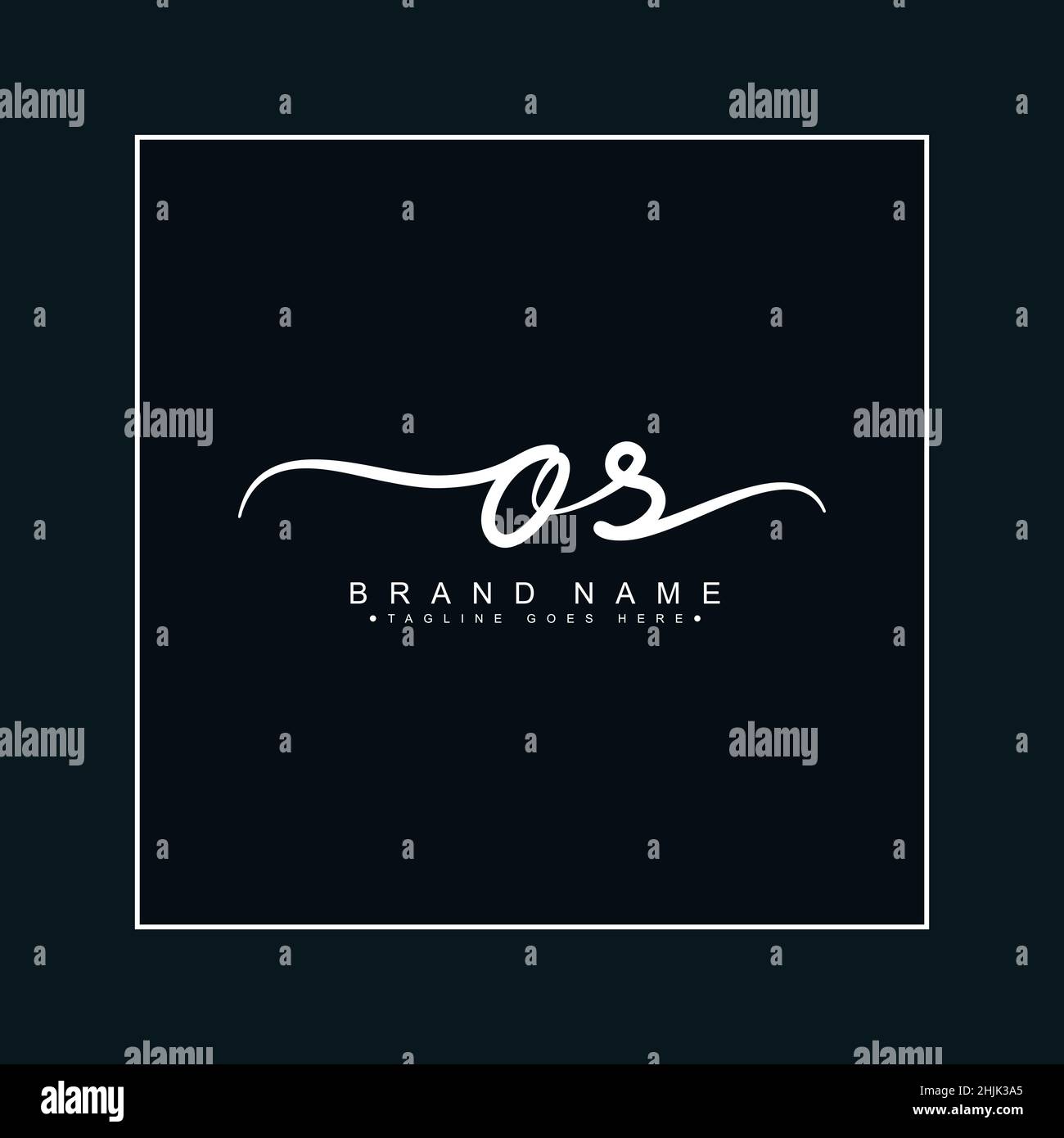 Initial Letter OS Logo - Hand Drawn Signature Logo - Simple Signature ...