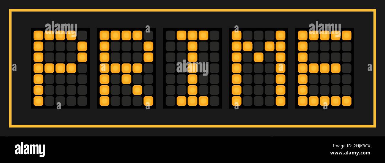 Orange color led in word prime on black background Stock Vector Image ...