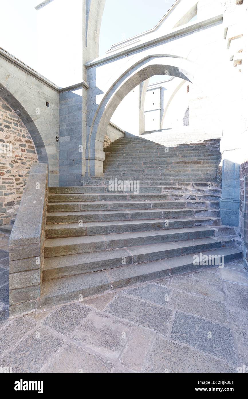 Sacra di San Michele, ancient monastery in Northern Italy Stock Photo ...