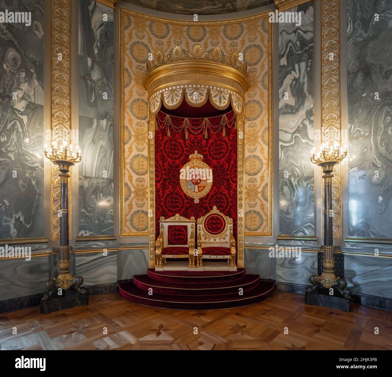 Throne Room at Christiansborg Palace - Copenhagen, Denmark Stock Photo ...