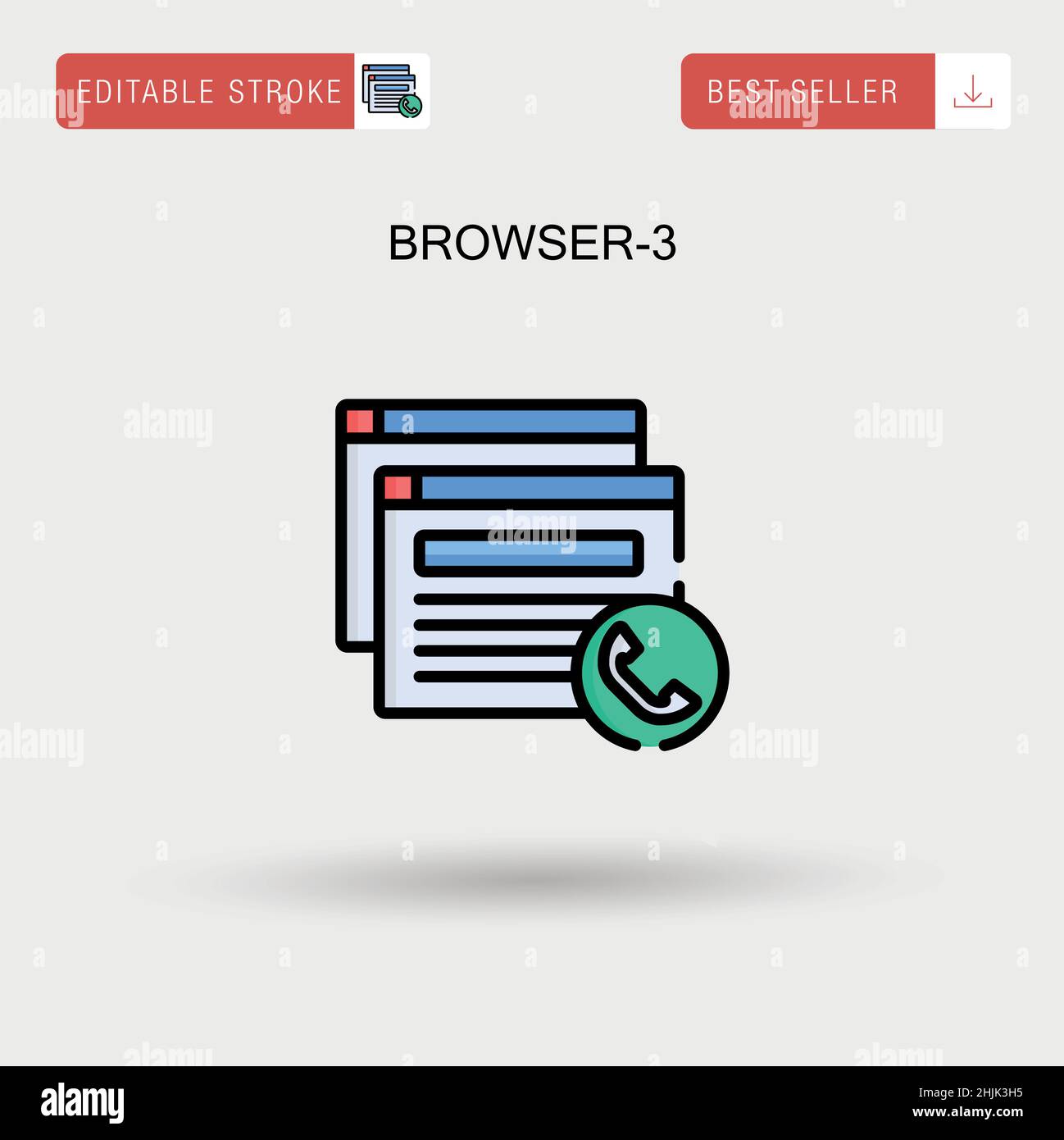 Browser-3 Simple vector icon Stock Vector Image & Art - Alamy