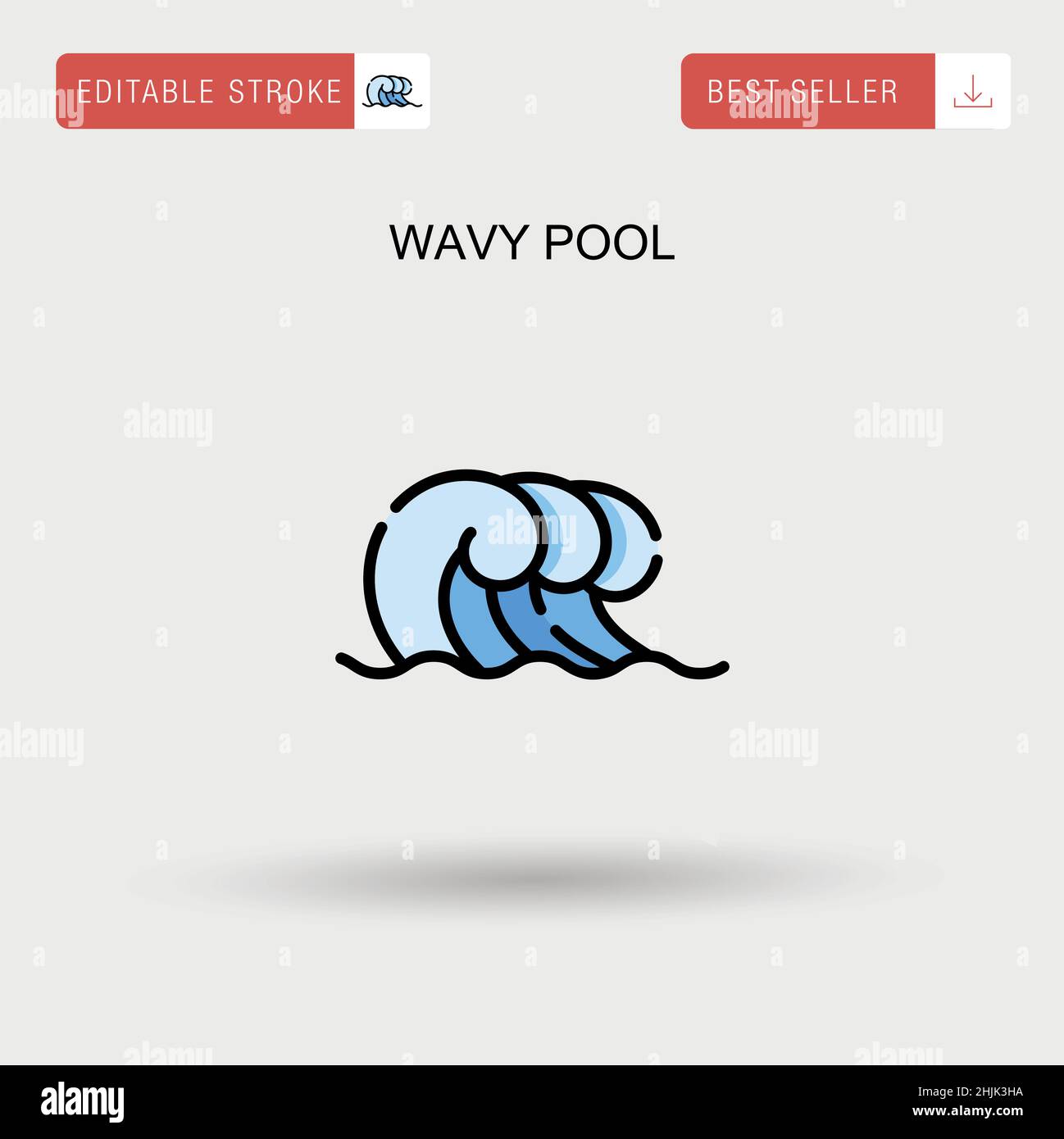 Wavy pool Simple vector icon Stock Vector Image & Art - Alamy