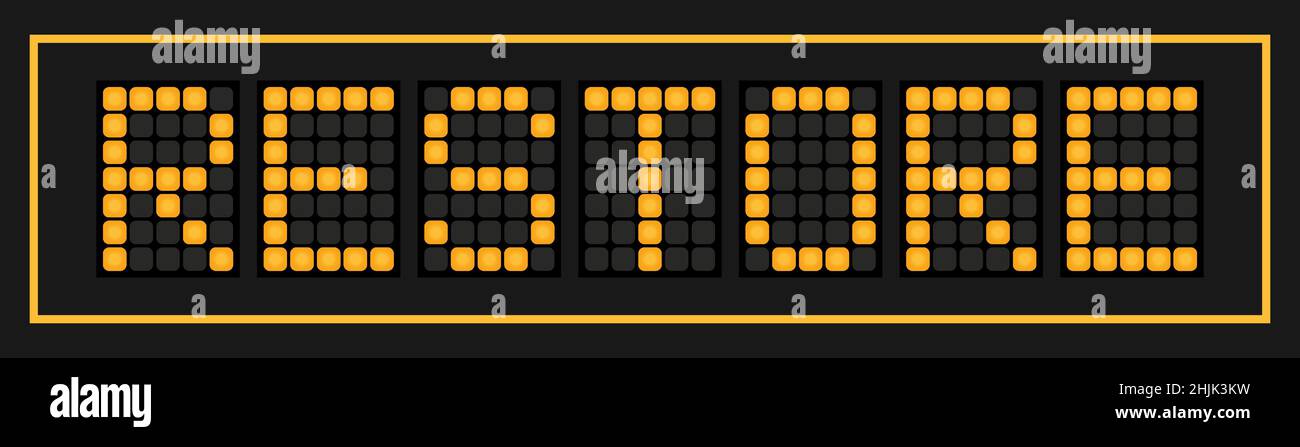 Orange color led in word restore on black background Stock Vector Image ...