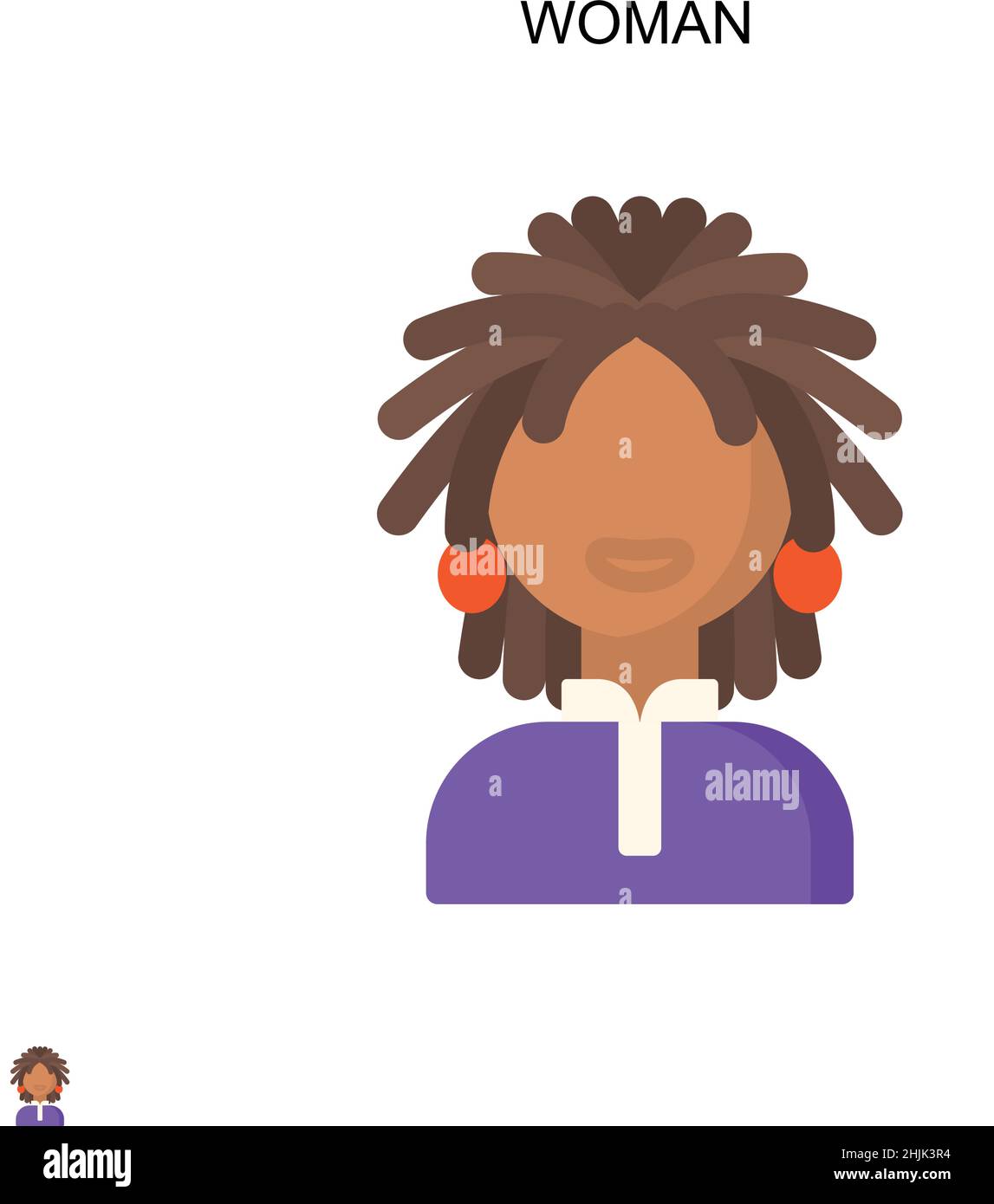 Woman Simple vector icon. Illustration symbol design template for web ...