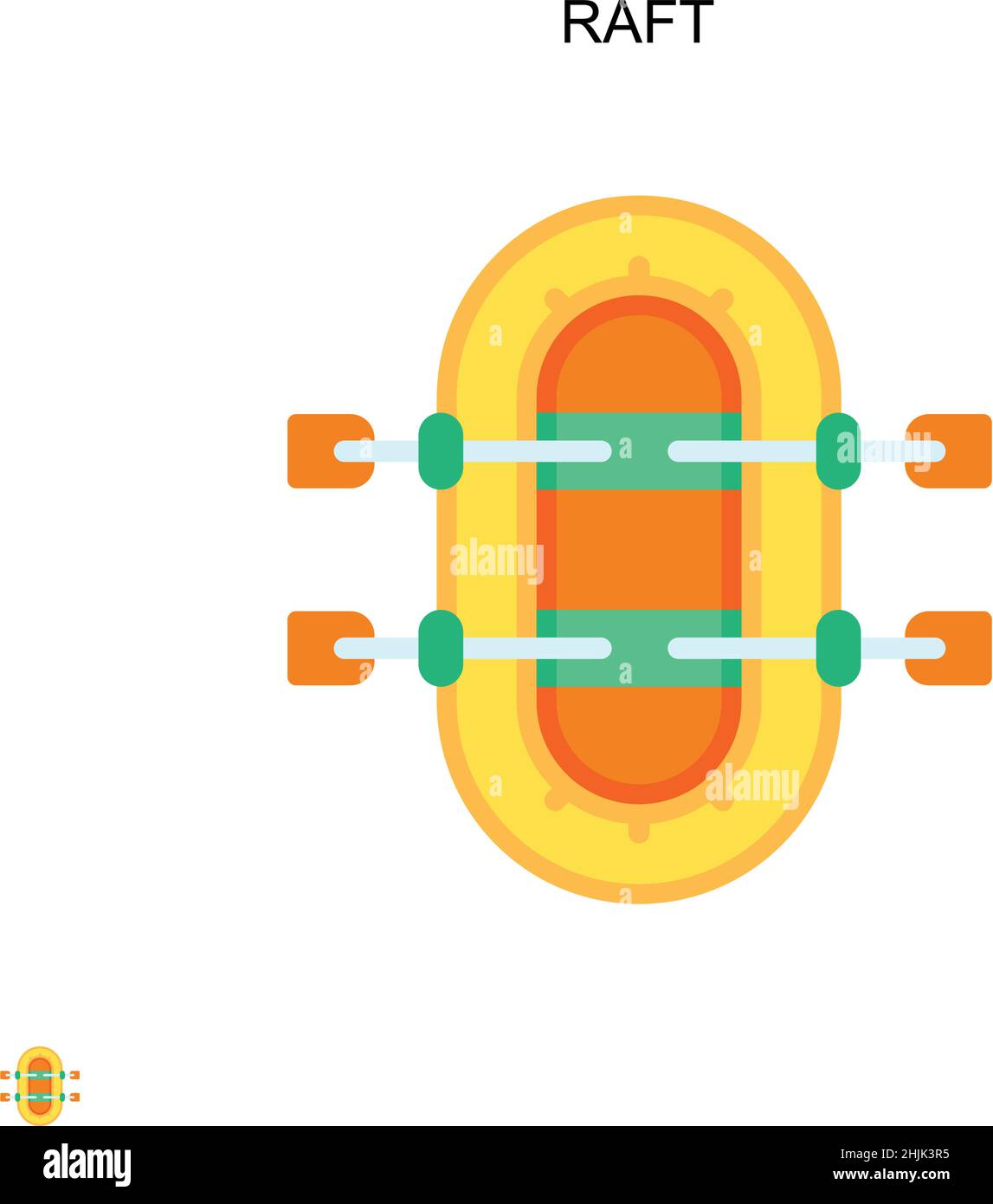 Raft Simple vector icon. Illustration symbol design template for web ...
