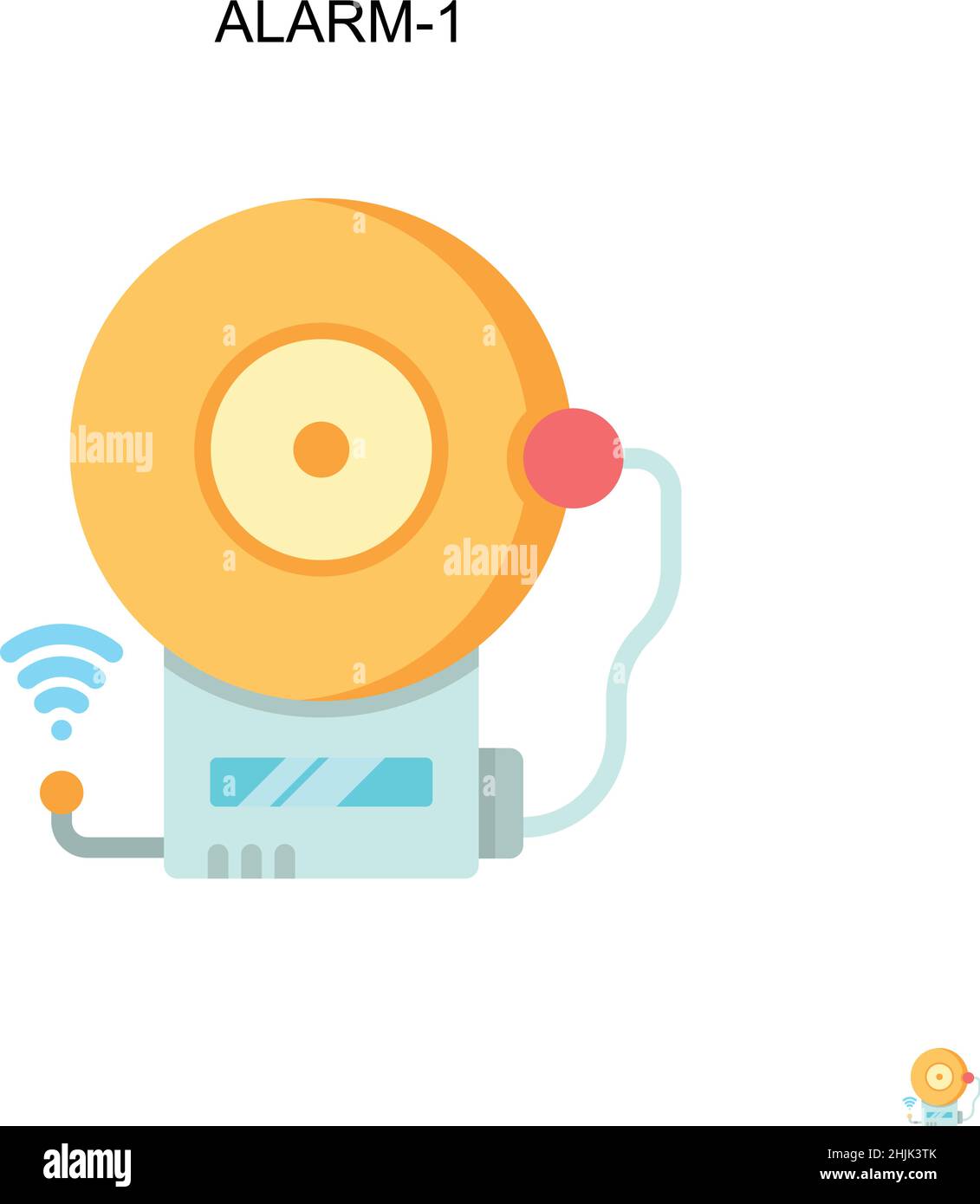 Alarm-1 Simple vector icon. Illustration symbol design template for web ...