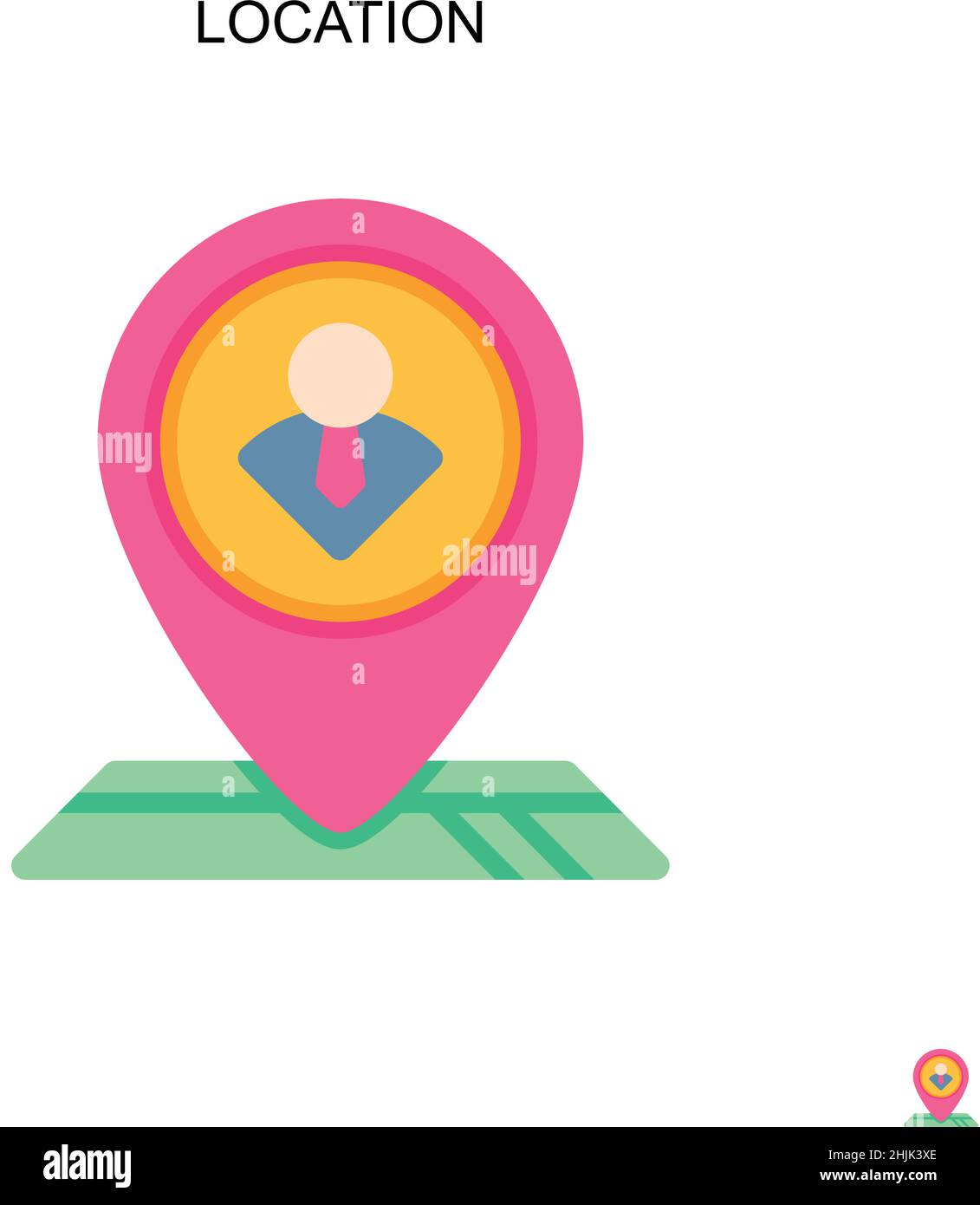 Location Simple vector icon. Illustration symbol design template for ...