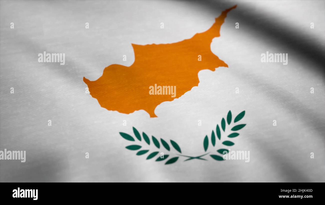 Cyprus flag pattern on the fabric. Flag of Cyprus background Stock ...