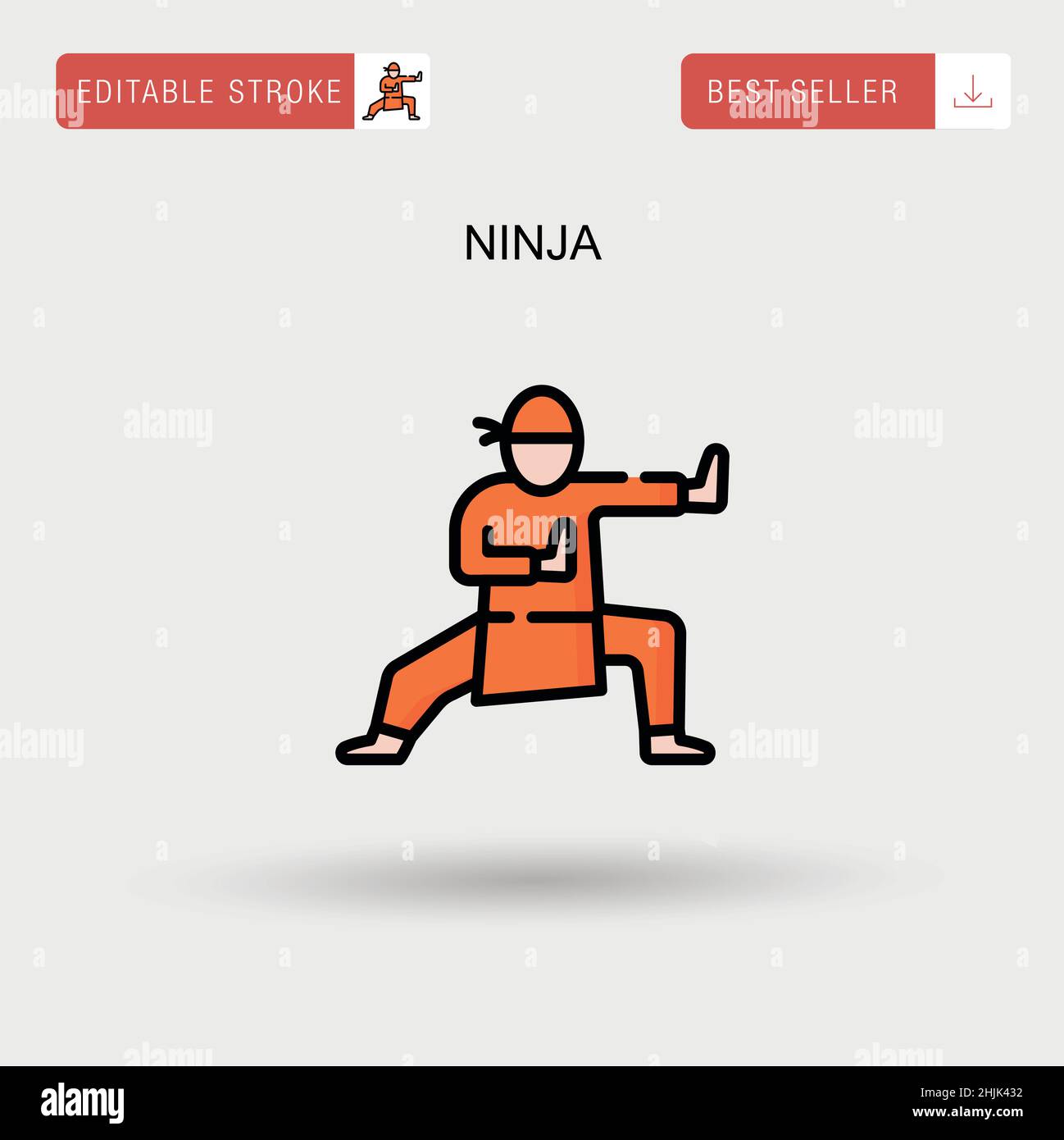 Ninja Simple vector icon Stock Vector Image & Art - Alamy