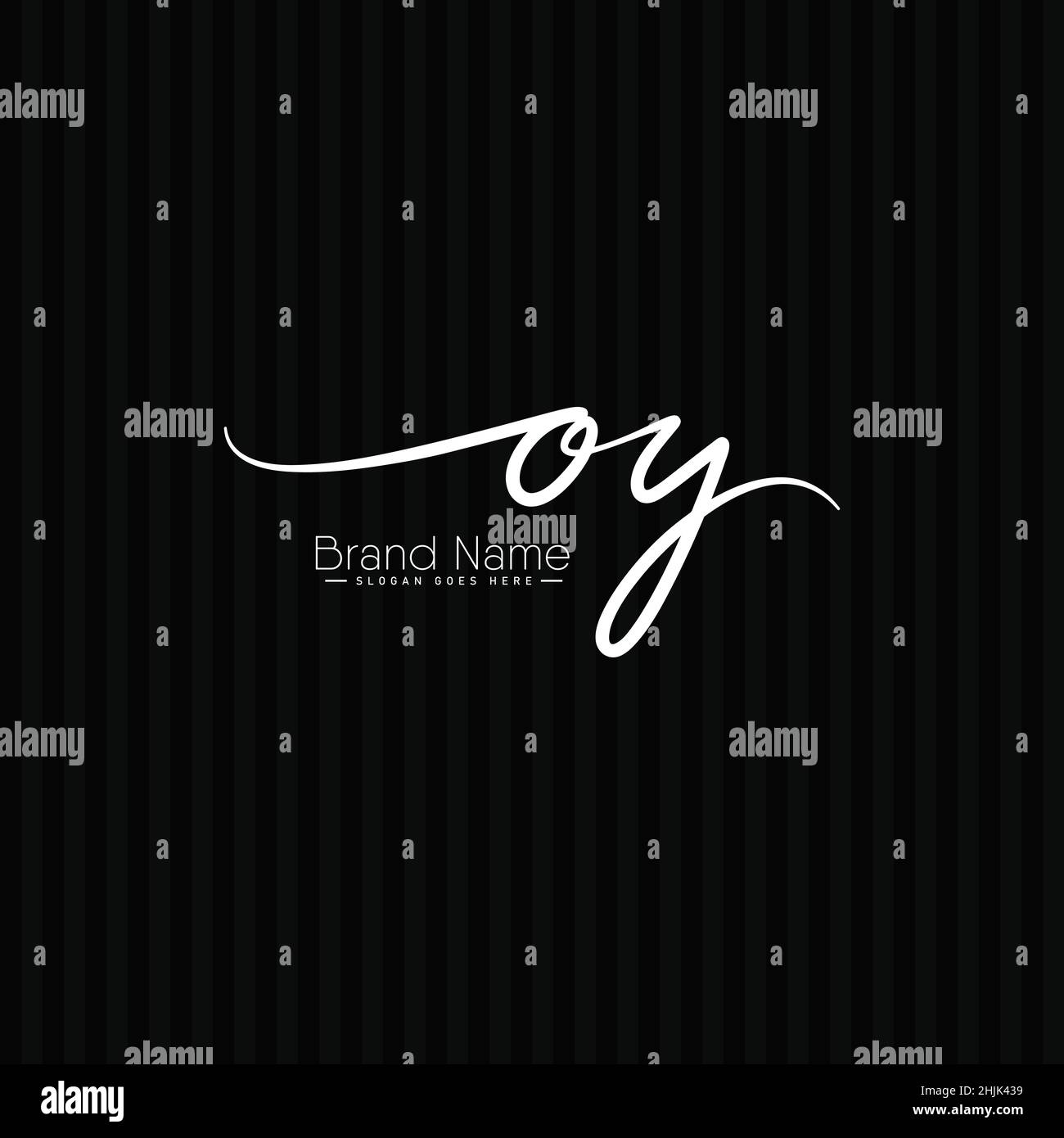 Initial Letter OY Logo - Hand Drawn Signature Logo - Simple Vector Logo ...