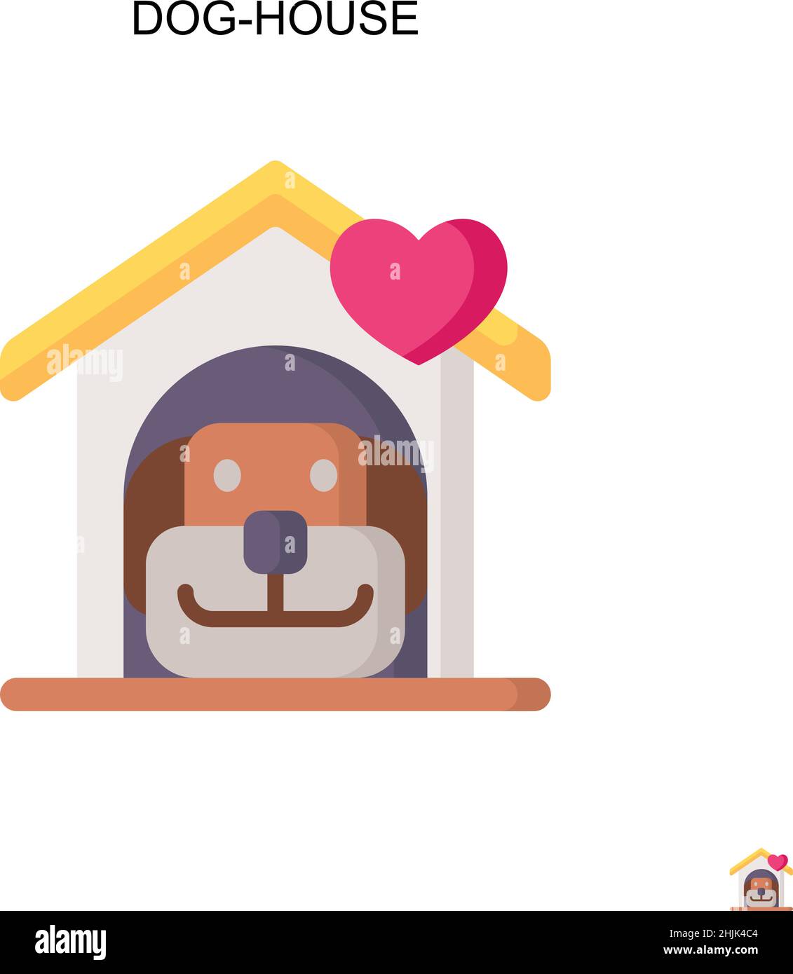 Dog-house Simple vector icon. Illustration symbol design template for ...