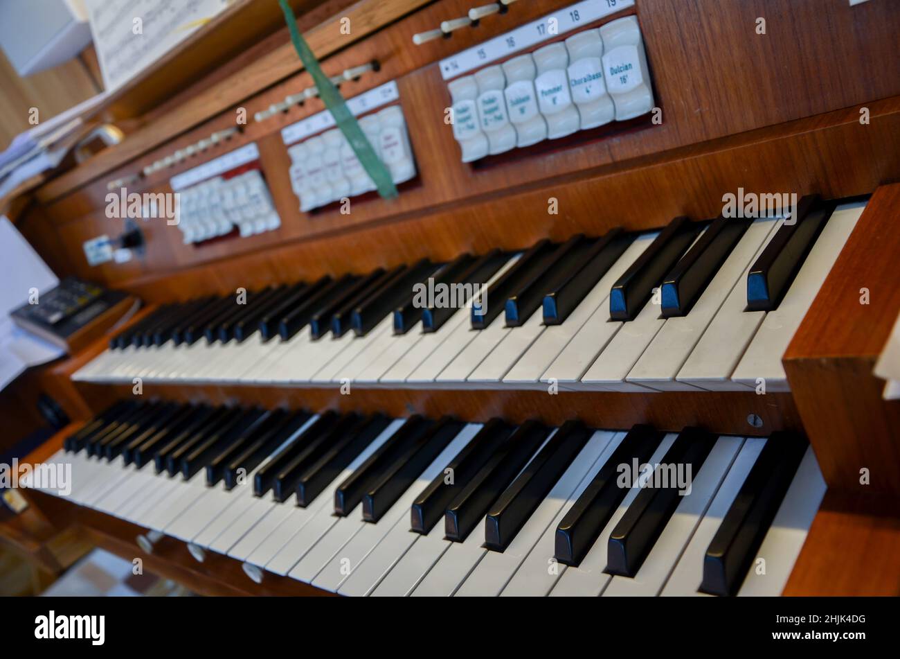 Historic pipe organ at a church in Germany Stock Photo - Alamy