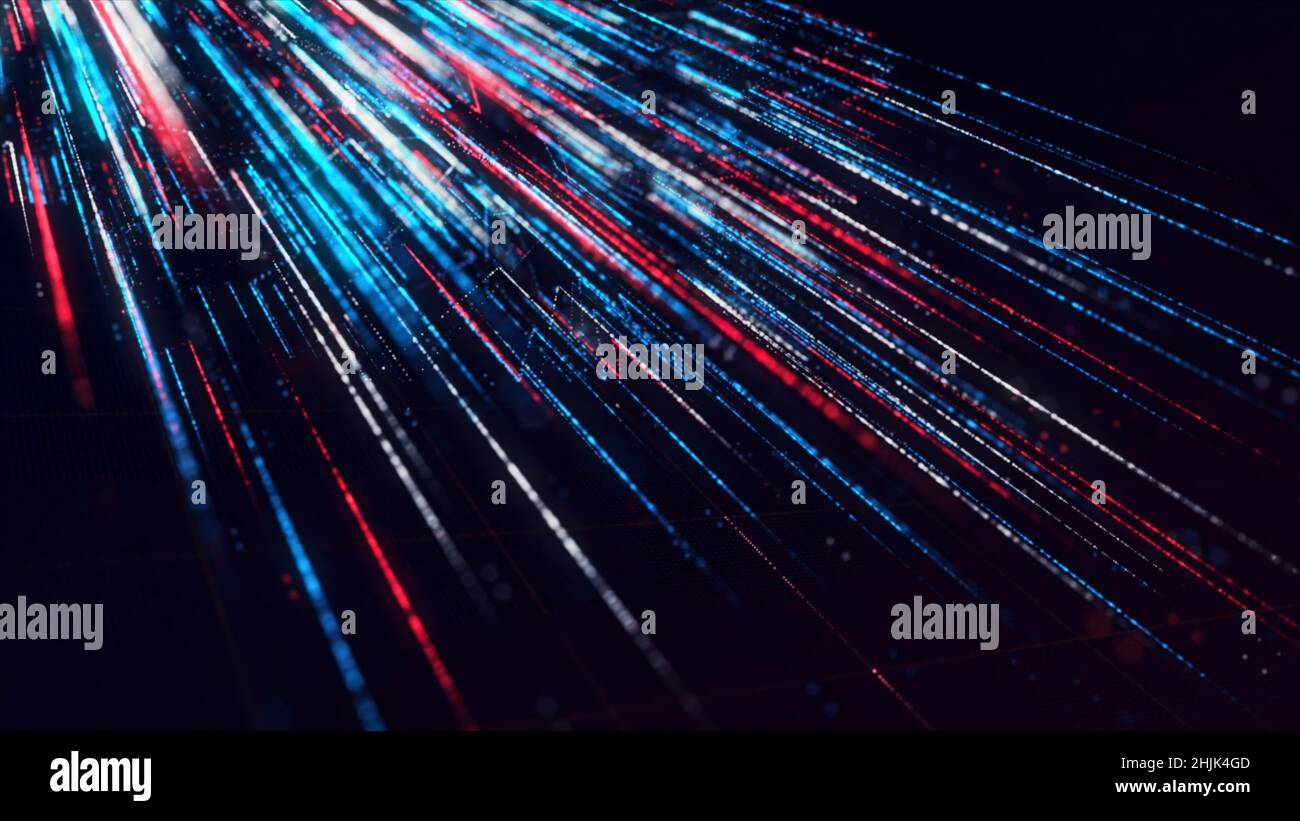 Abstract flowing cosmic energy wave in outer space. Sun flare and the ...