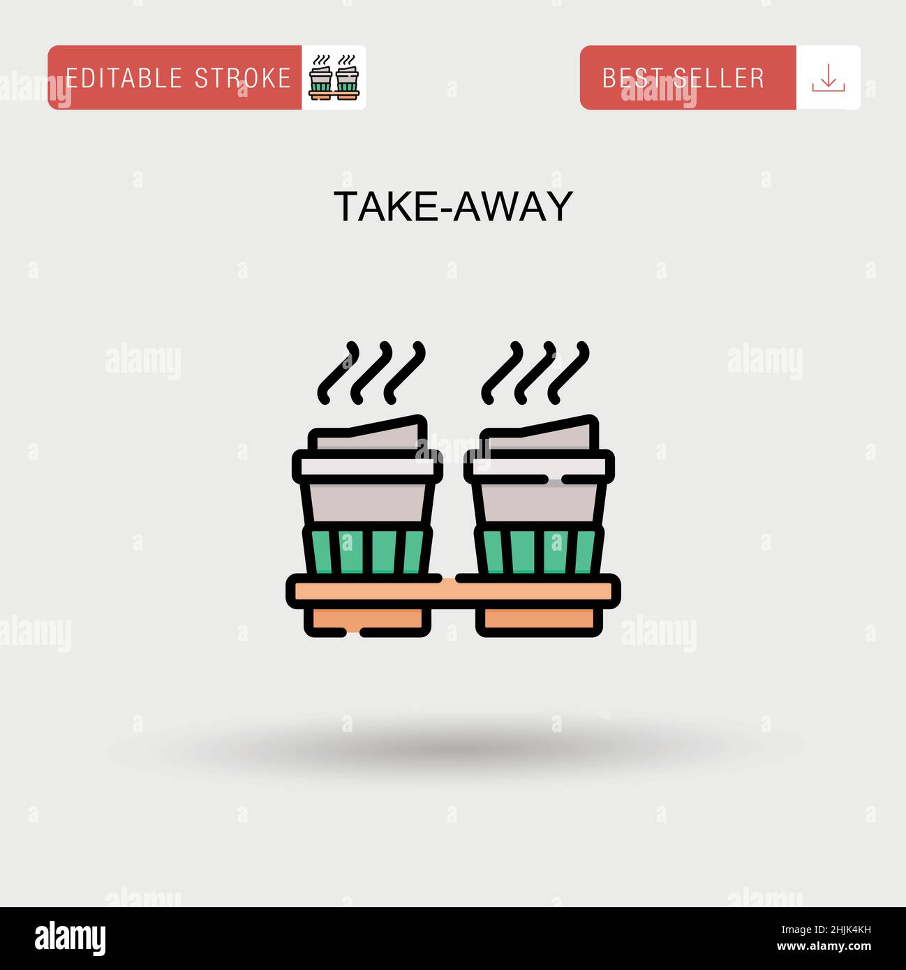 Take-away Simple vector icon Stock Vector Image & Art - Alamy