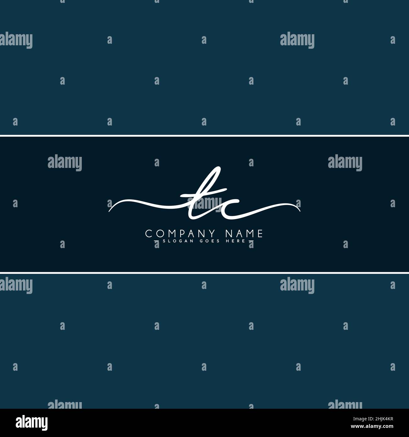 Initial Letter TC Logo - Handwritten Signature Logo - Simple Vector ...