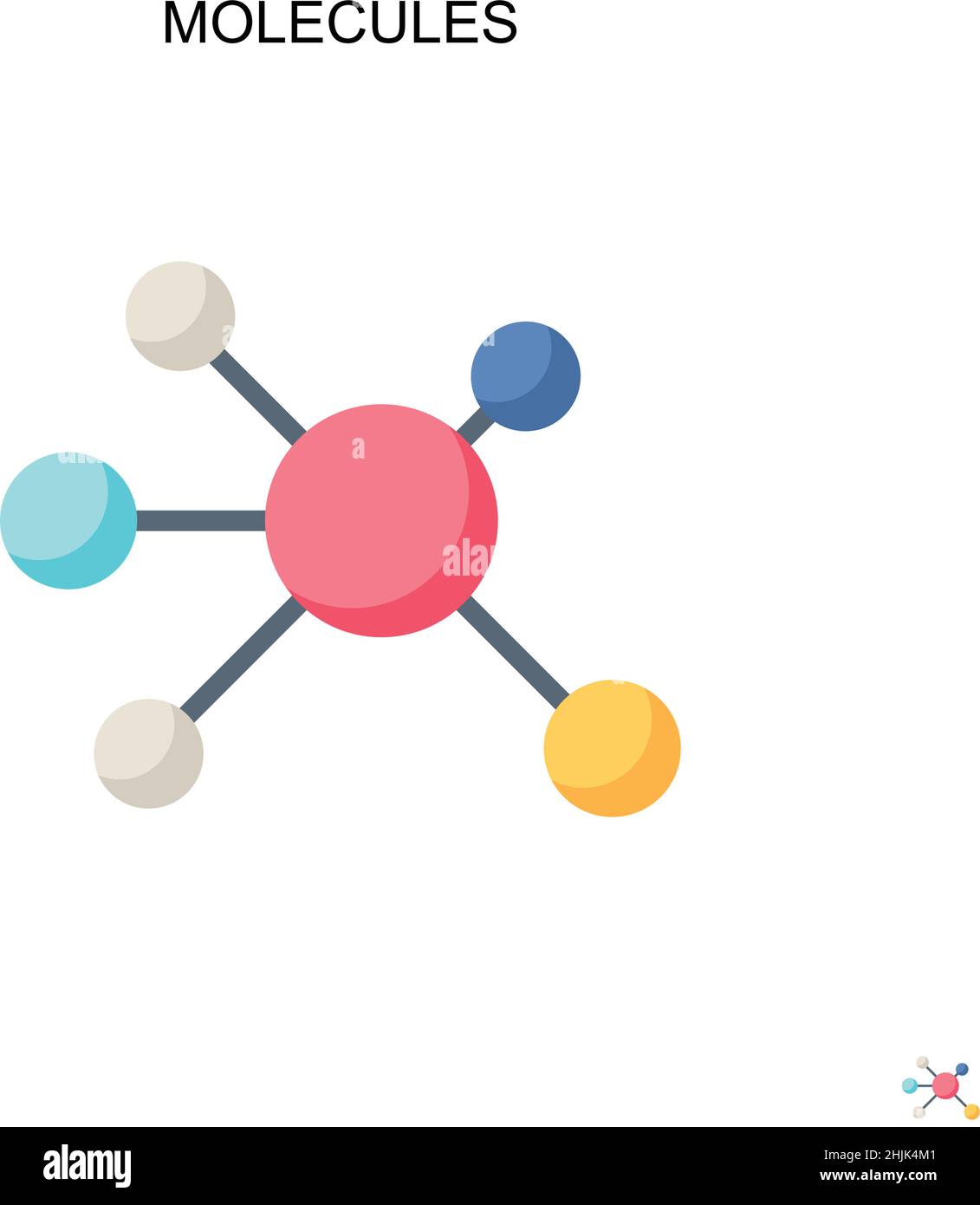 Molecules Simple vector icon. Illustration symbol design template for ...
