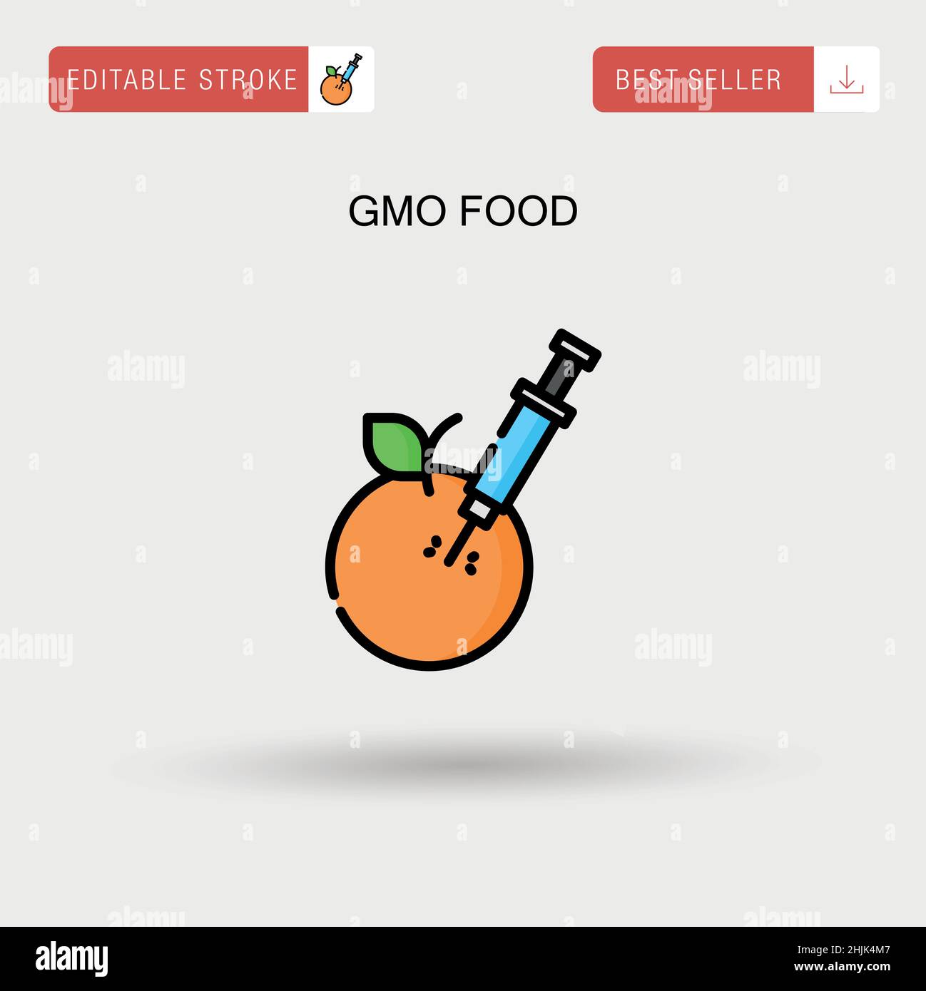 Gmo food Simple vector icon Stock Vector Image & Art - Alamy