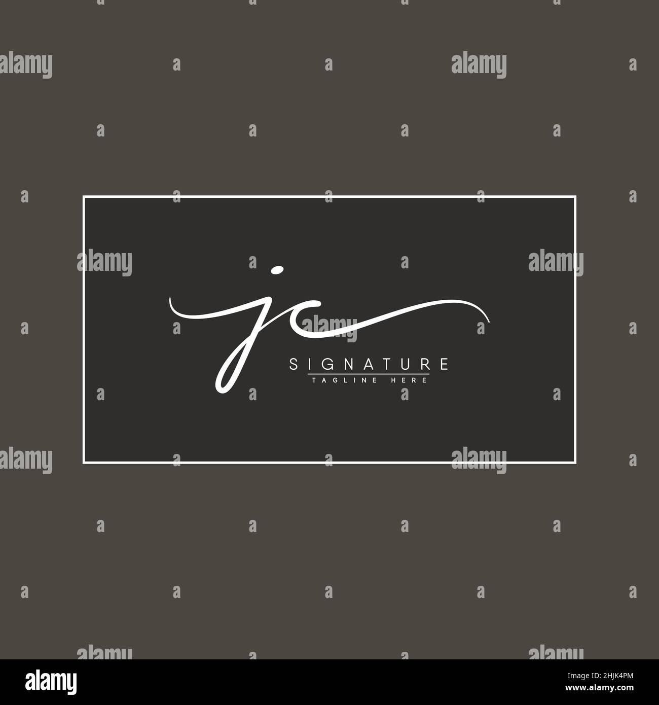 Initial Letter JC Logo - Handwritten Signature Style Logo - Simple ...