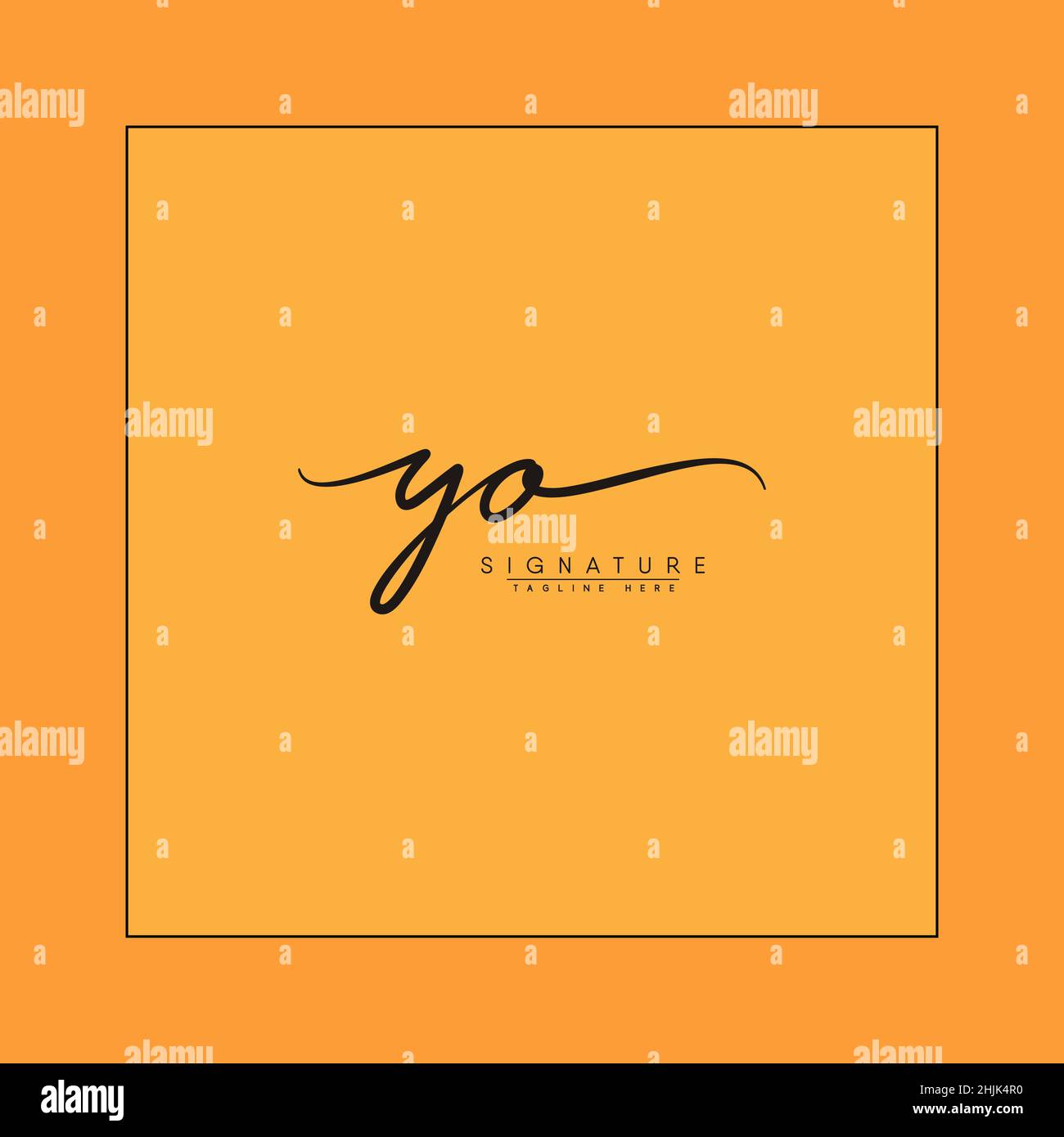 Initial Letter YO Logo - Hand Drawn Signature Style Logo - Simple ...