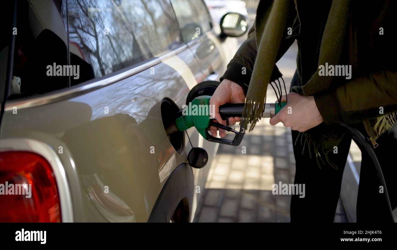 Man refuels car gas station hi-res stock photography and images - Alamy