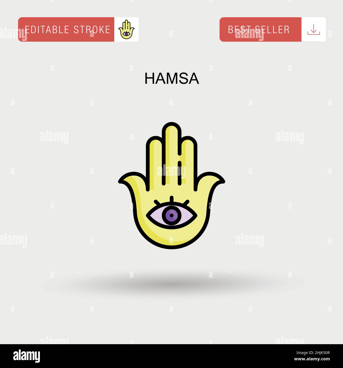 Hamsa Simple vector icon Stock Vector Image & Art - Alamy