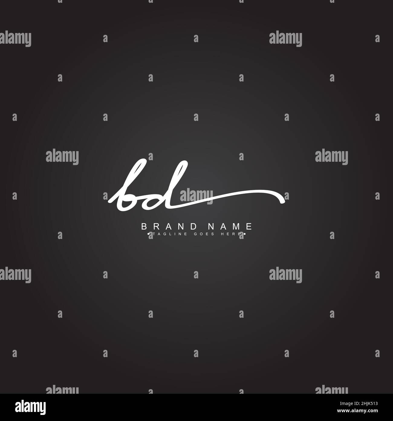 Initial Letter BD Logo - Hand Drawn Signature Style Logo - Simple ...