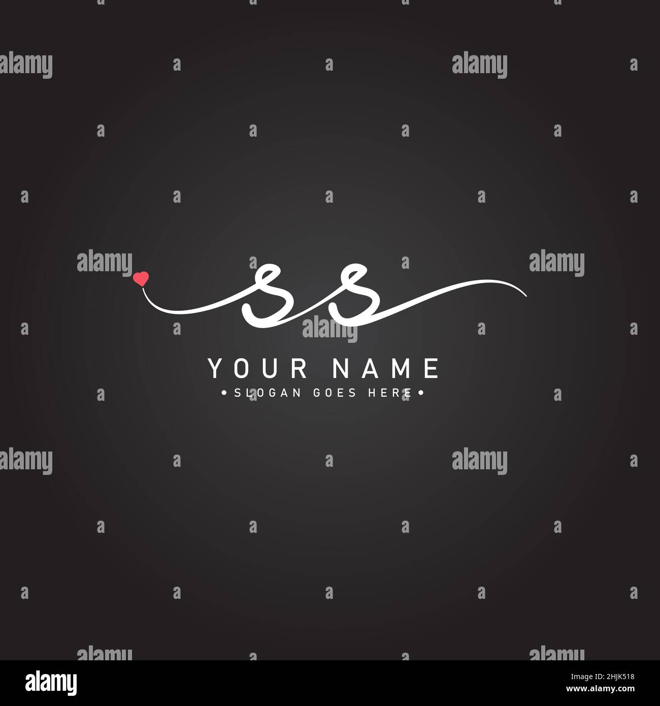 Initial Letter SS Logo - Hand Drawn Signature Logo - Simple Vector Logo ...