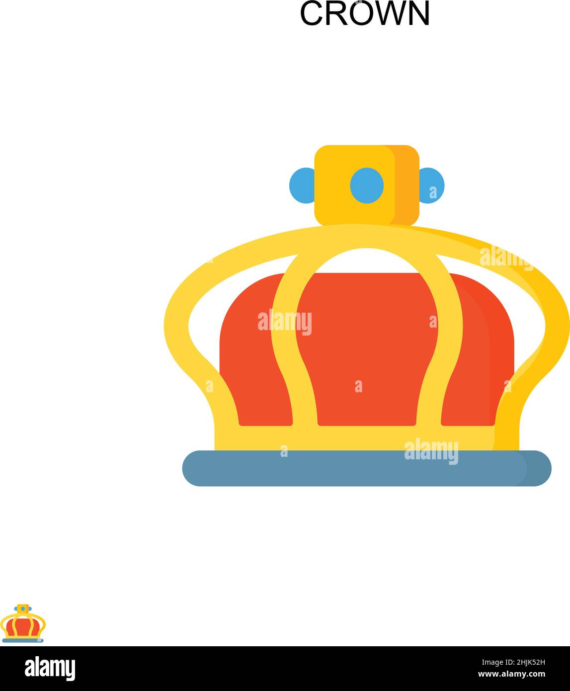 Crown Simple vector icon. Illustration symbol design template for web ...