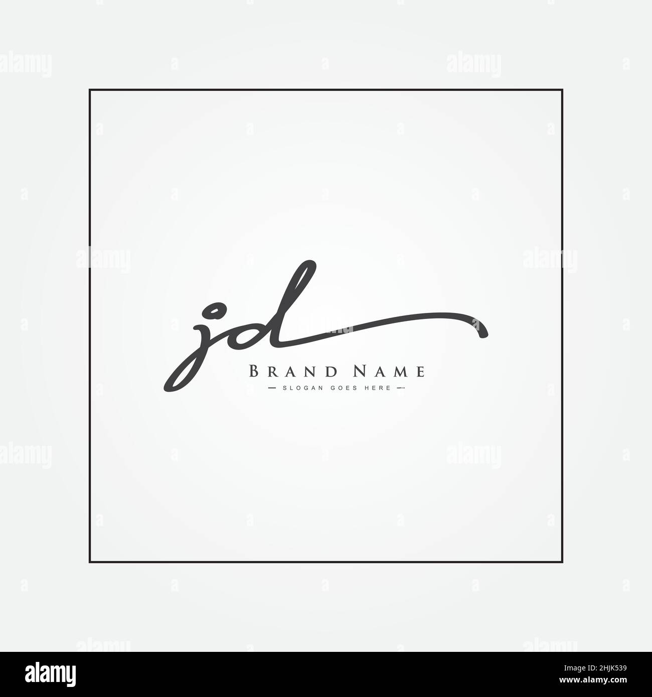 Initial Letter JD Logo - Handwritten Signature Logo - Simple Vector ...