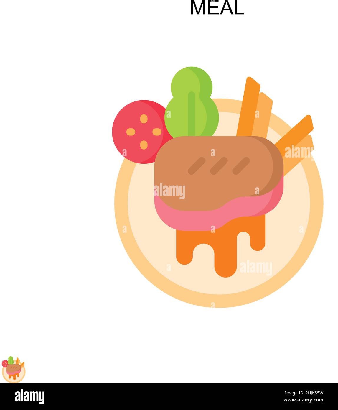 Meal Simple vector icon. Illustration symbol design template for web ...