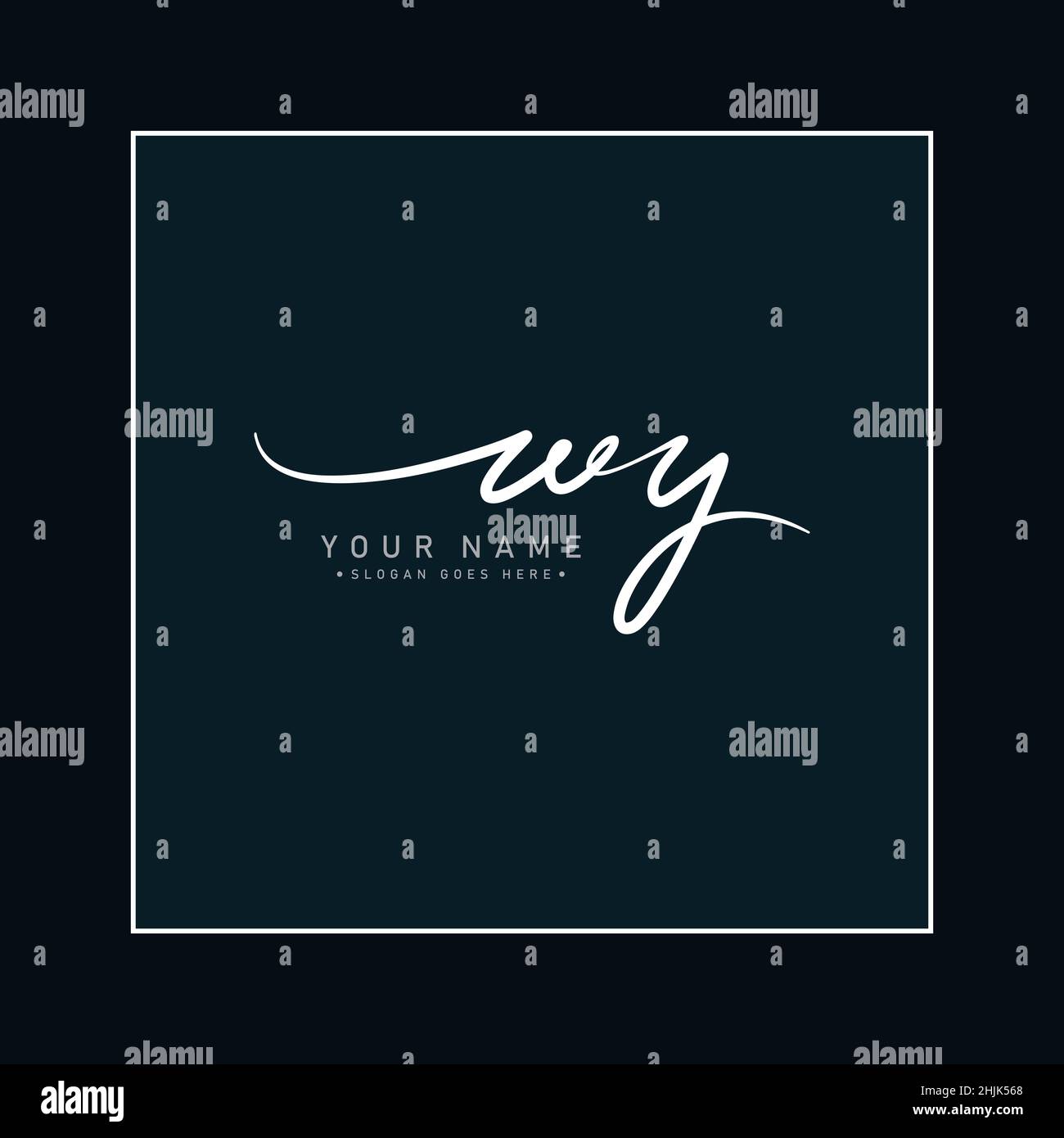 Initial Letter WY Logo - Handwritten Signature Style Logo - Simple ...