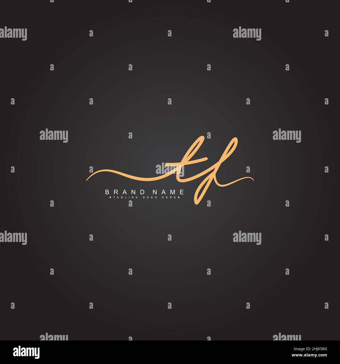 Initial Letter Tf Logo Handwritten Signature Style Logo Simple