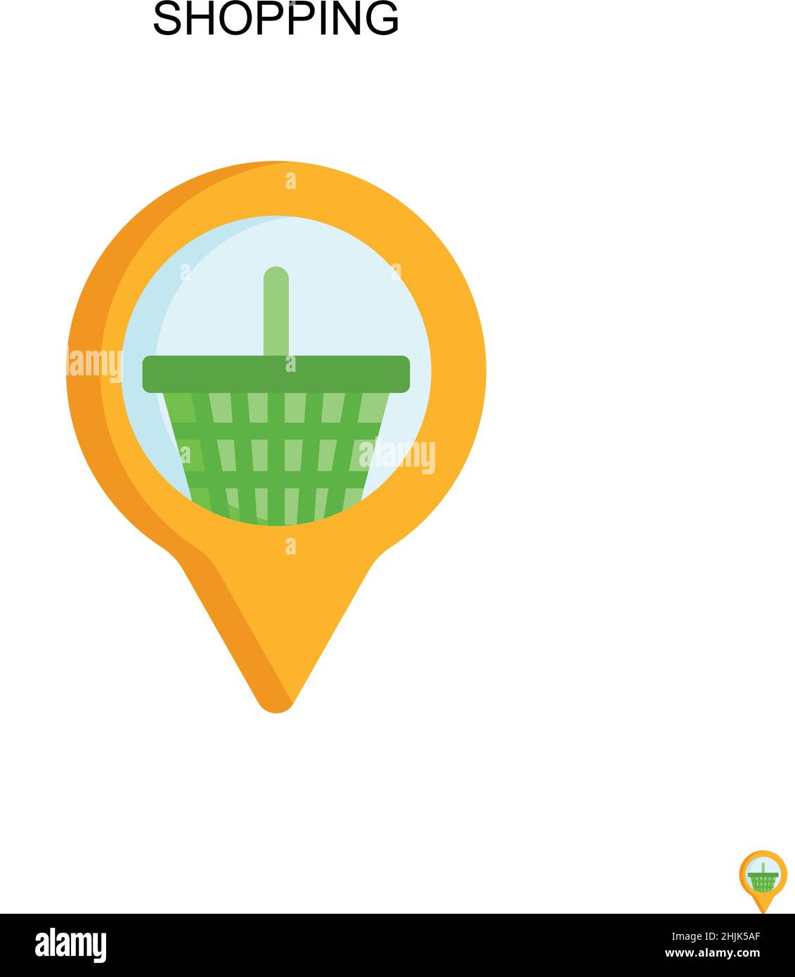 Shopping Simple vector icon. Illustration symbol design template for ...