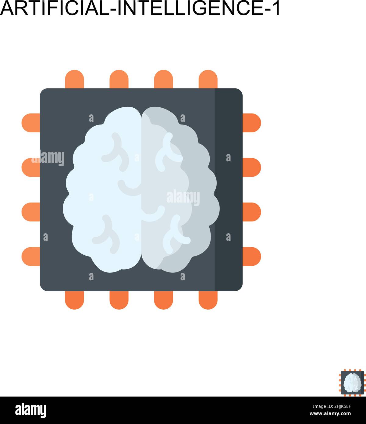 Artificial-intelligence-1 Simple vector icon. Illustration symbol ...