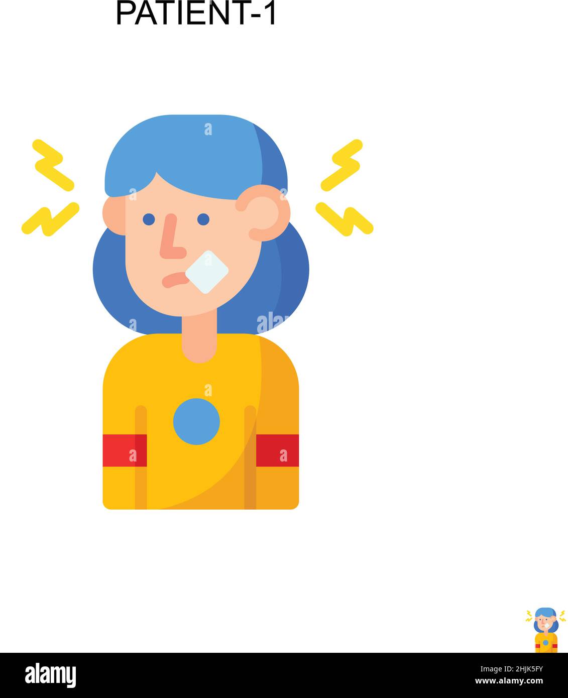 Patient-1 Simple vector icon. Illustration symbol design template for ...